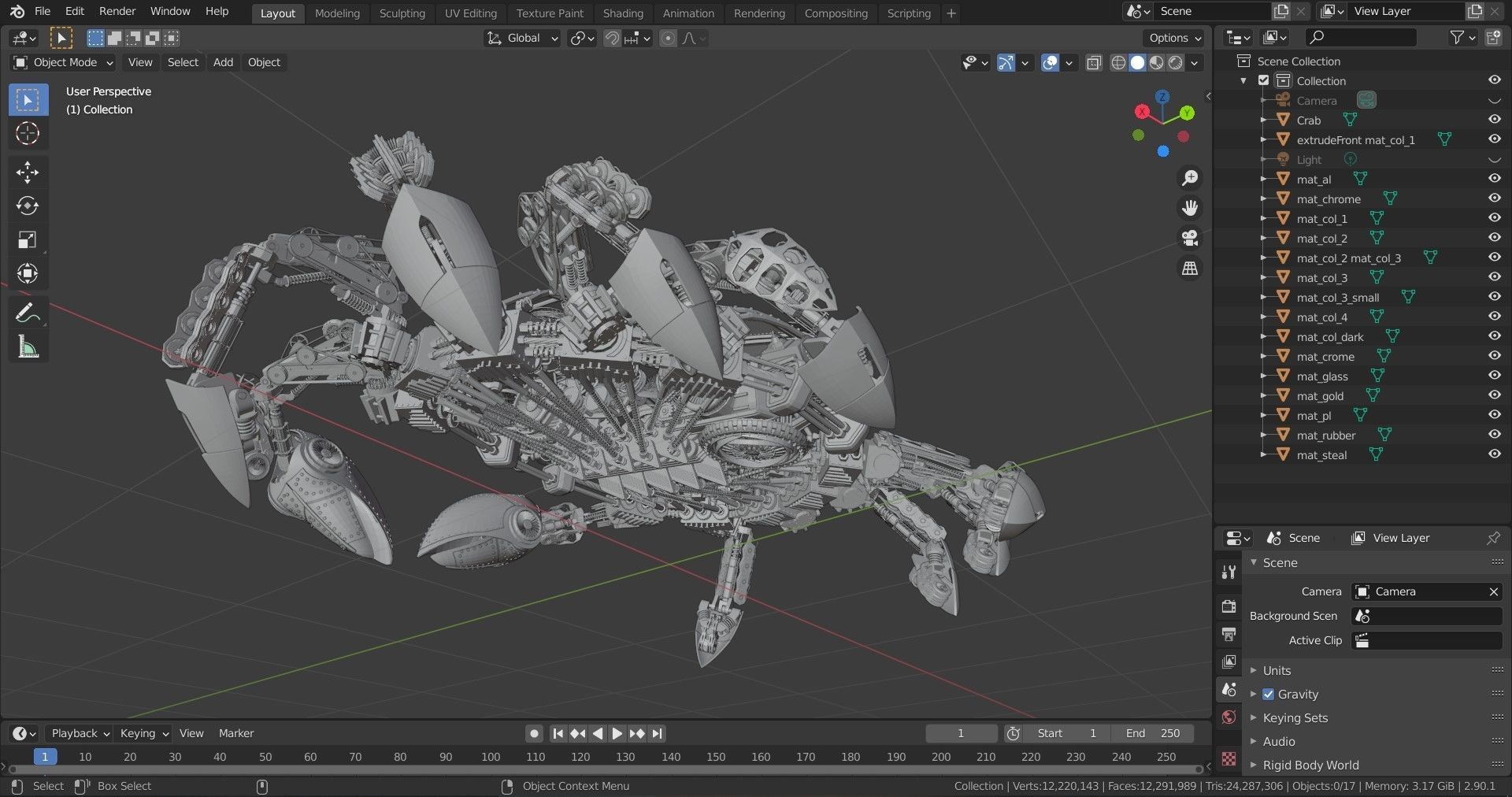 Mechanical crab 3D model | CGTrader