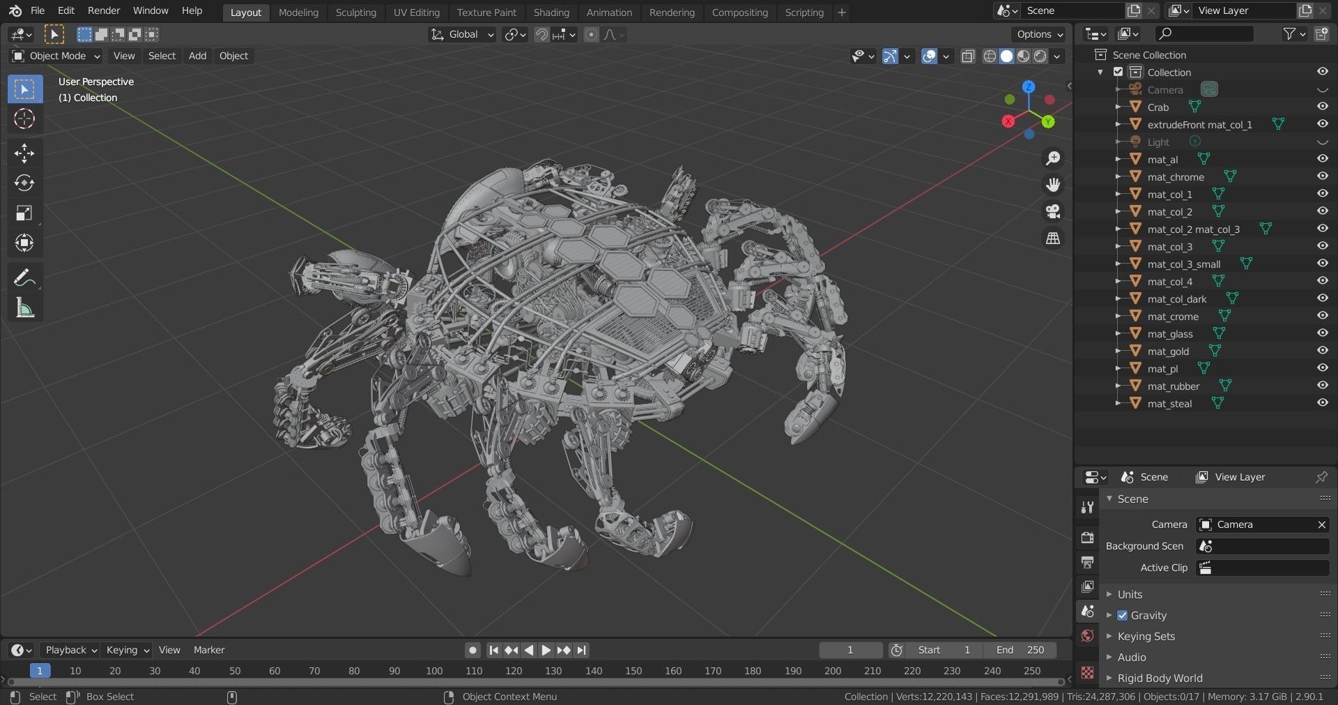 Mechanical crab 3D model | CGTrader