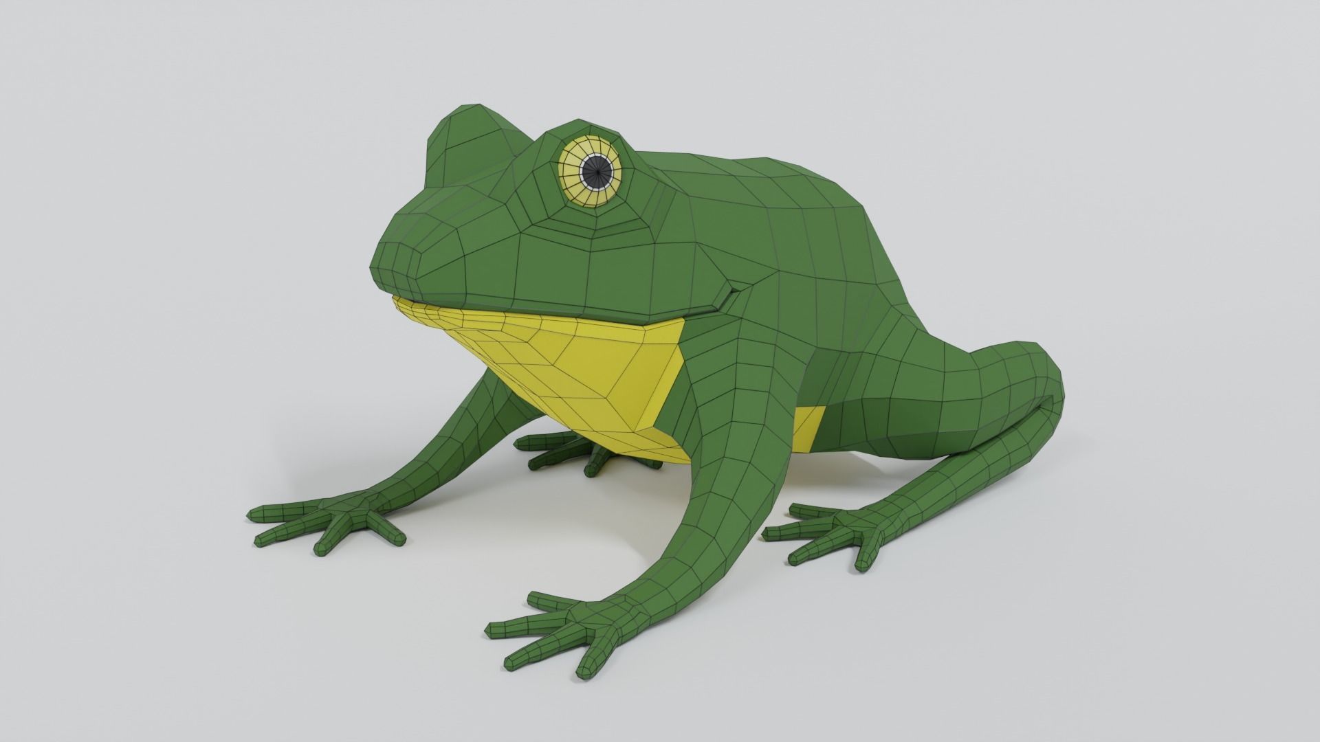 3D model Low Poly Cartoon Frog VR / AR / low-poly | CGTrader