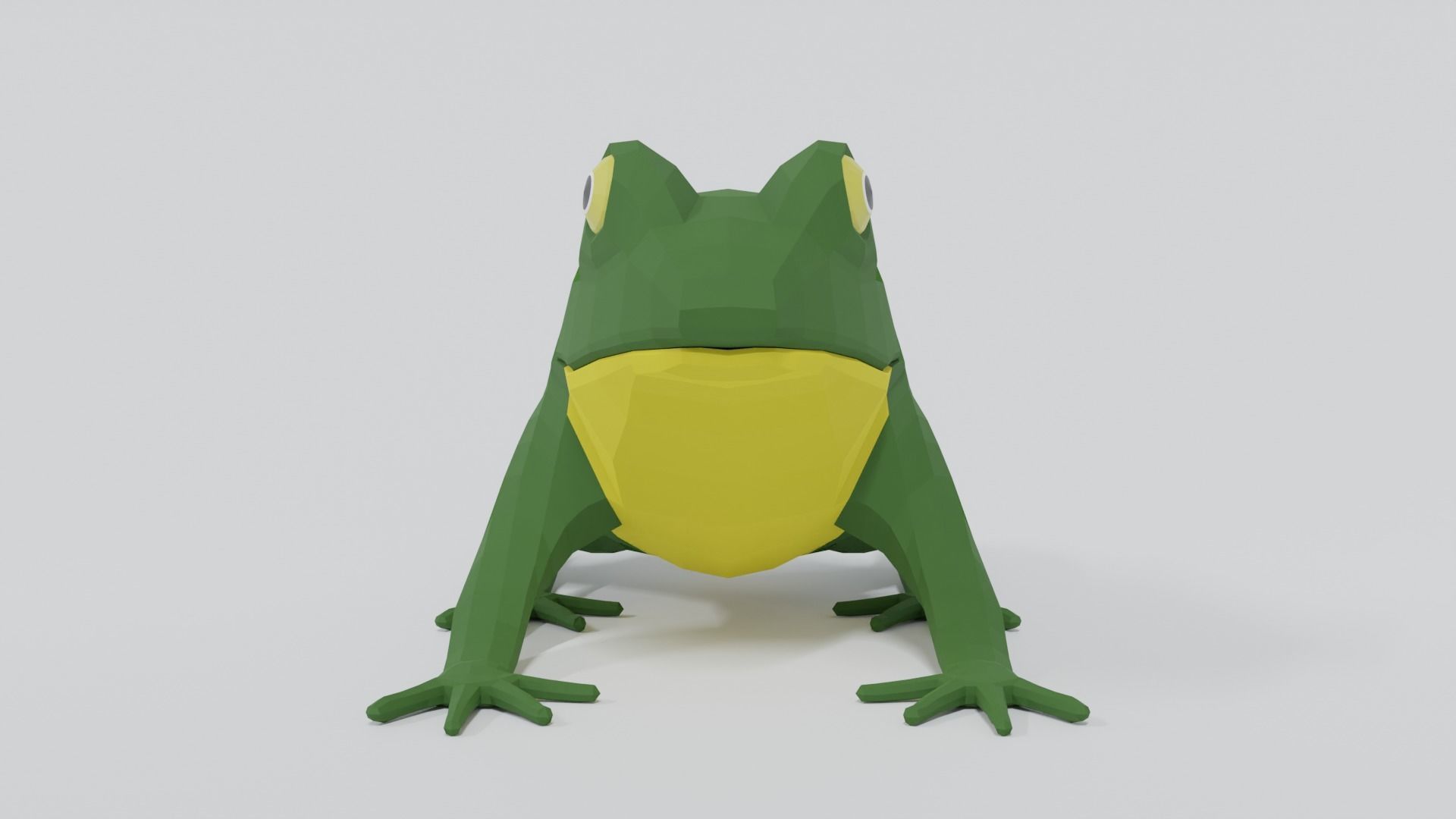3D model Low Poly Cartoon Frog VR / AR / low-poly | CGTrader