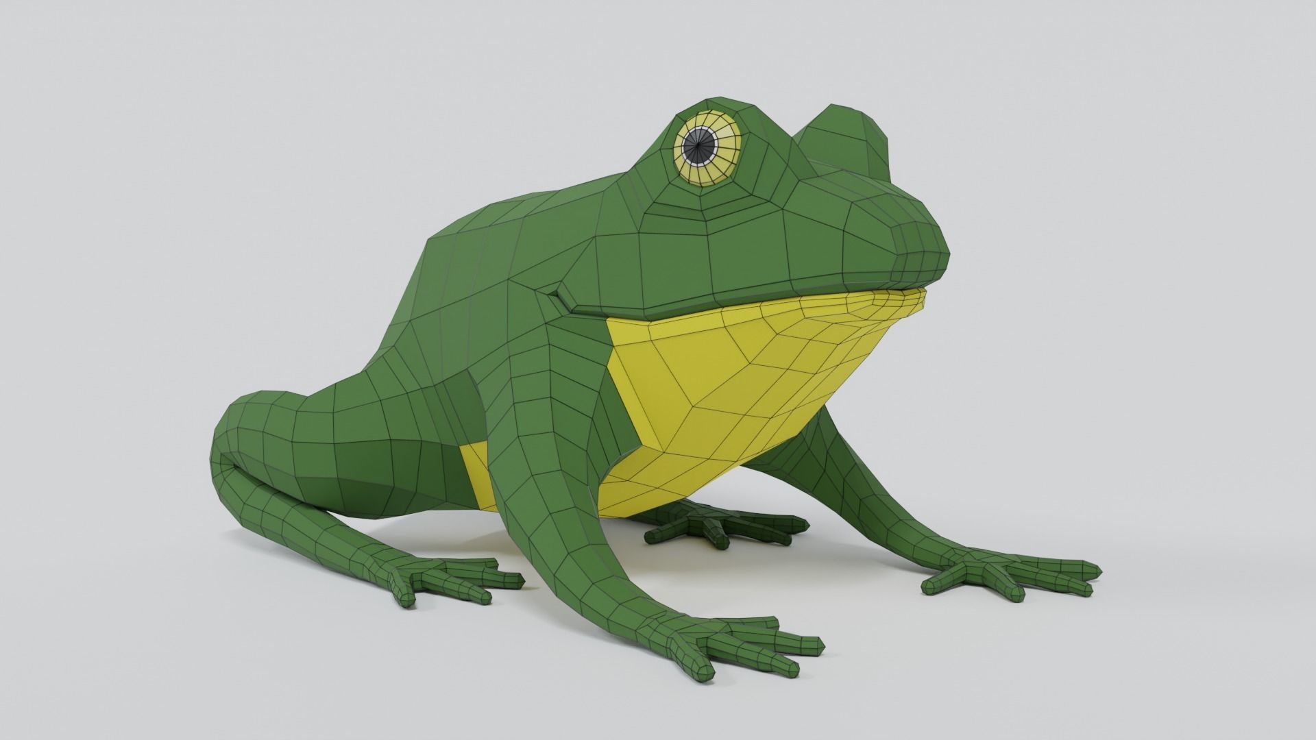 3D model Low Poly Cartoon Frog VR / AR / low-poly | CGTrader