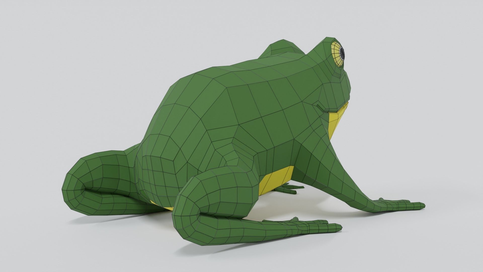 3D model Low Poly Cartoon Frog VR / AR / low-poly | CGTrader