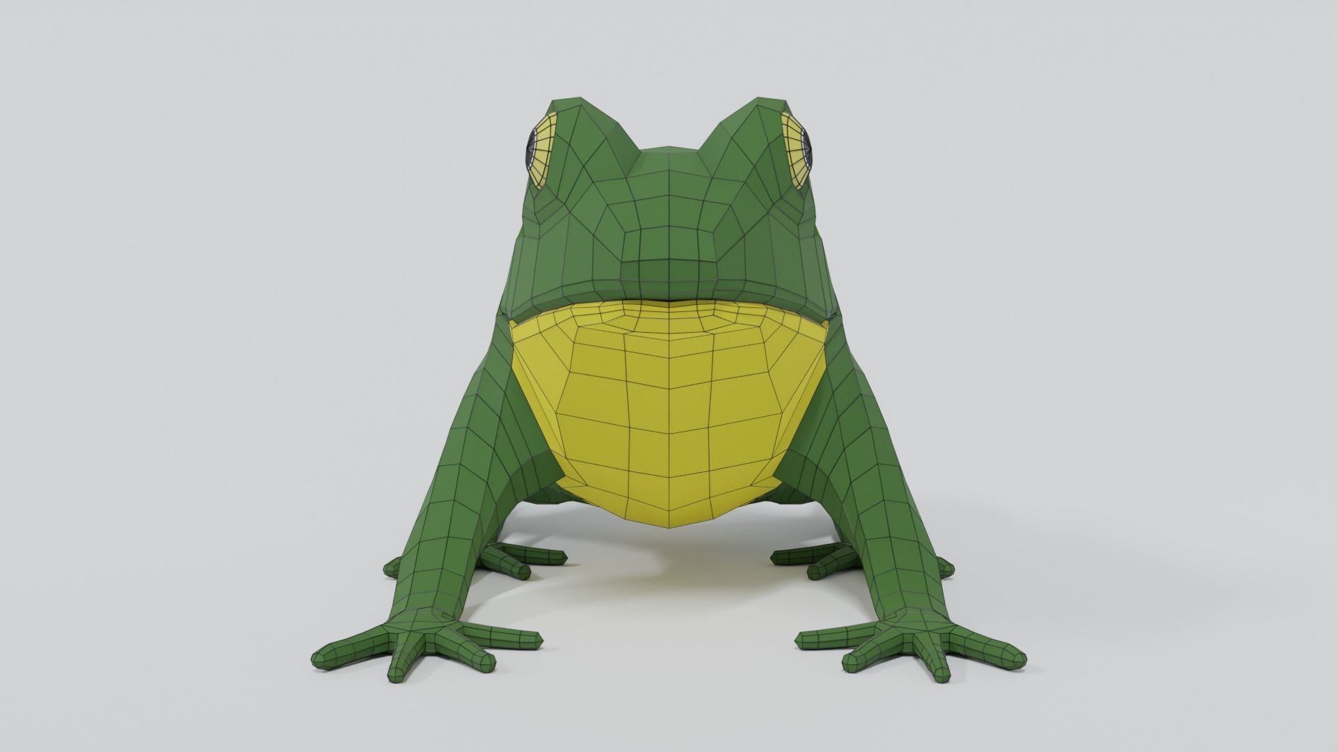 3D model Low Poly Cartoon Frog VR / AR / low-poly | CGTrader
