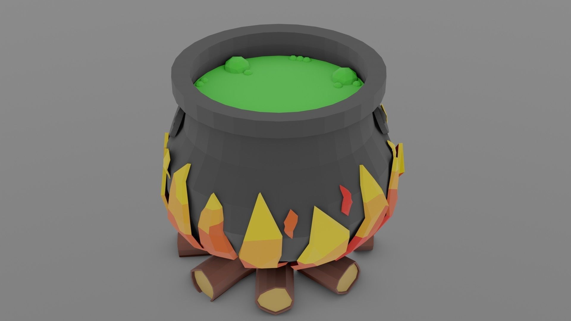 Lowpoly Cauldron free VR / AR / low-poly 3D model | CGTrader
