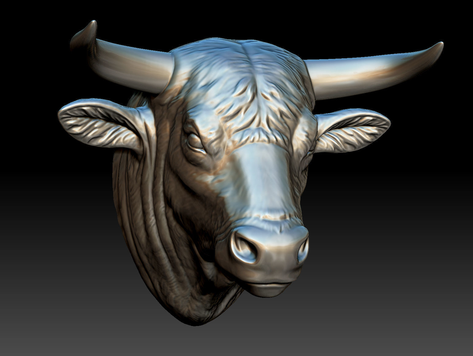 Bull Head 3D model 3D printable | CGTrader
