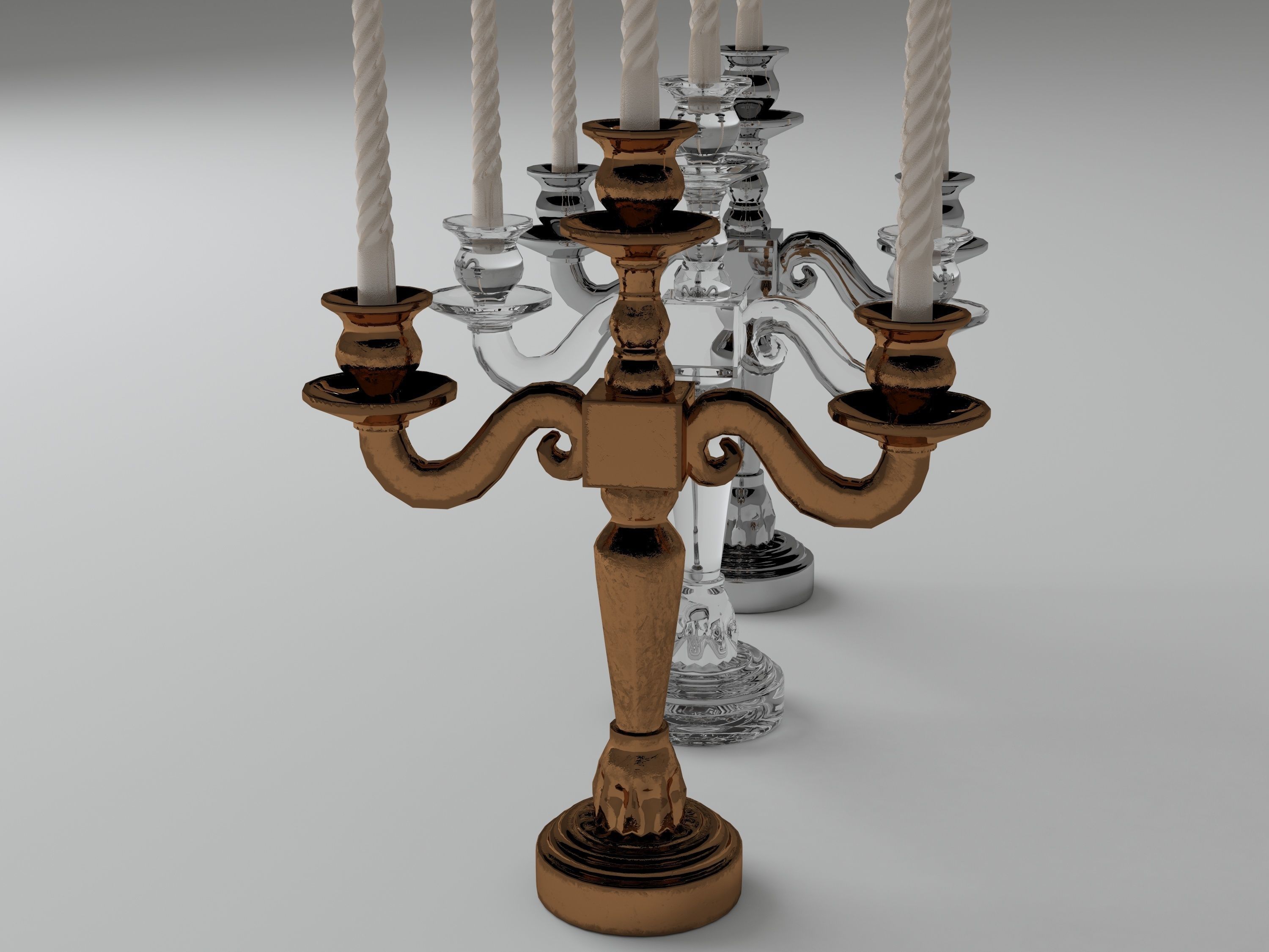 Classic candlestick 3D model | CGTrader