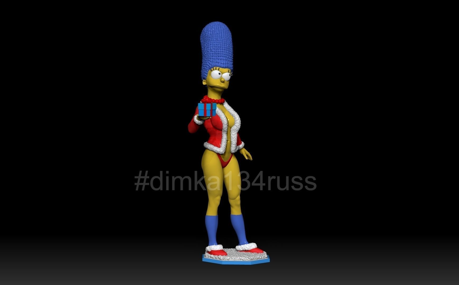 Simpsons Marge 3D model 3D printable | CGTrader