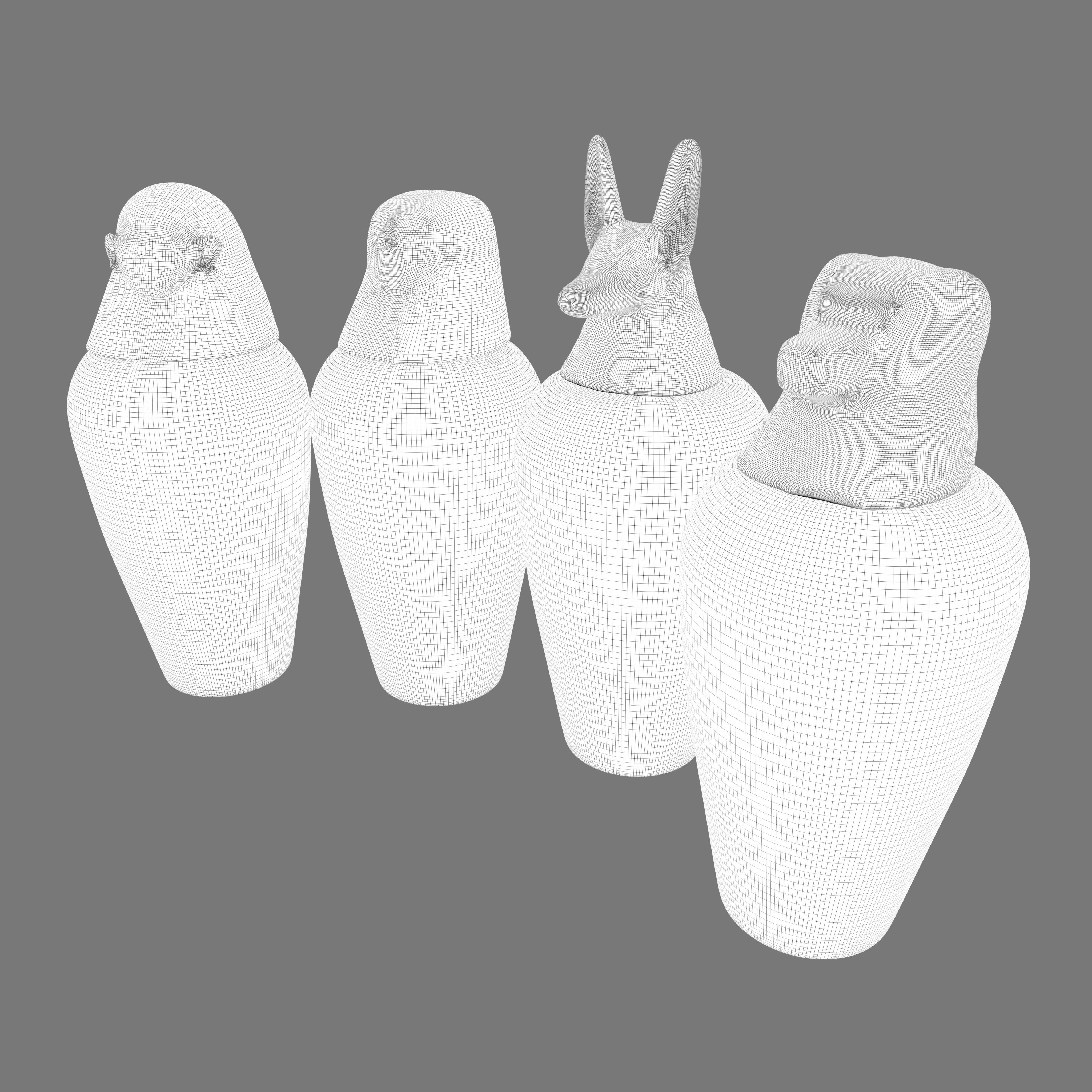 Canopic Jars 3D model | CGTrader