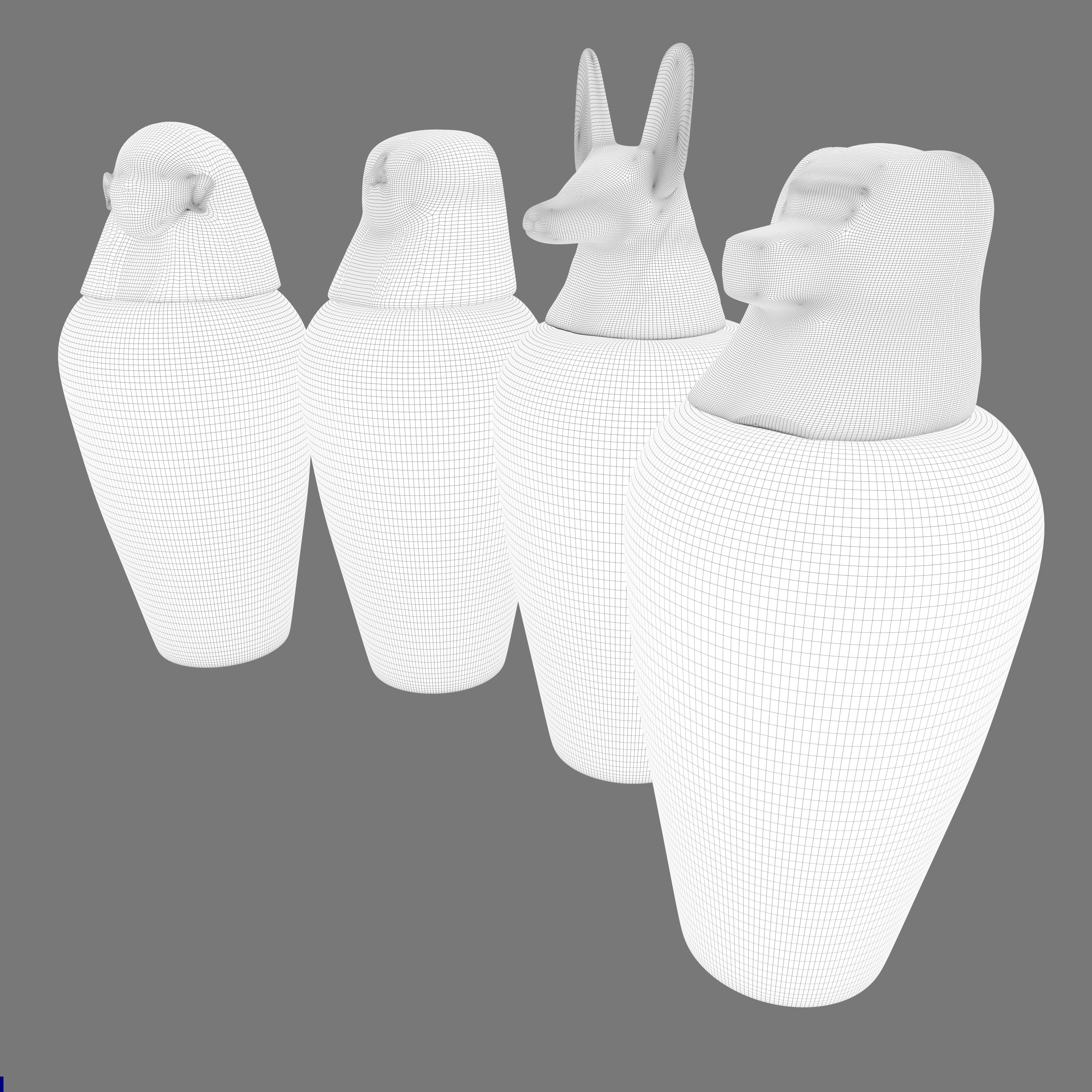 Canopic Jars 3D model | CGTrader