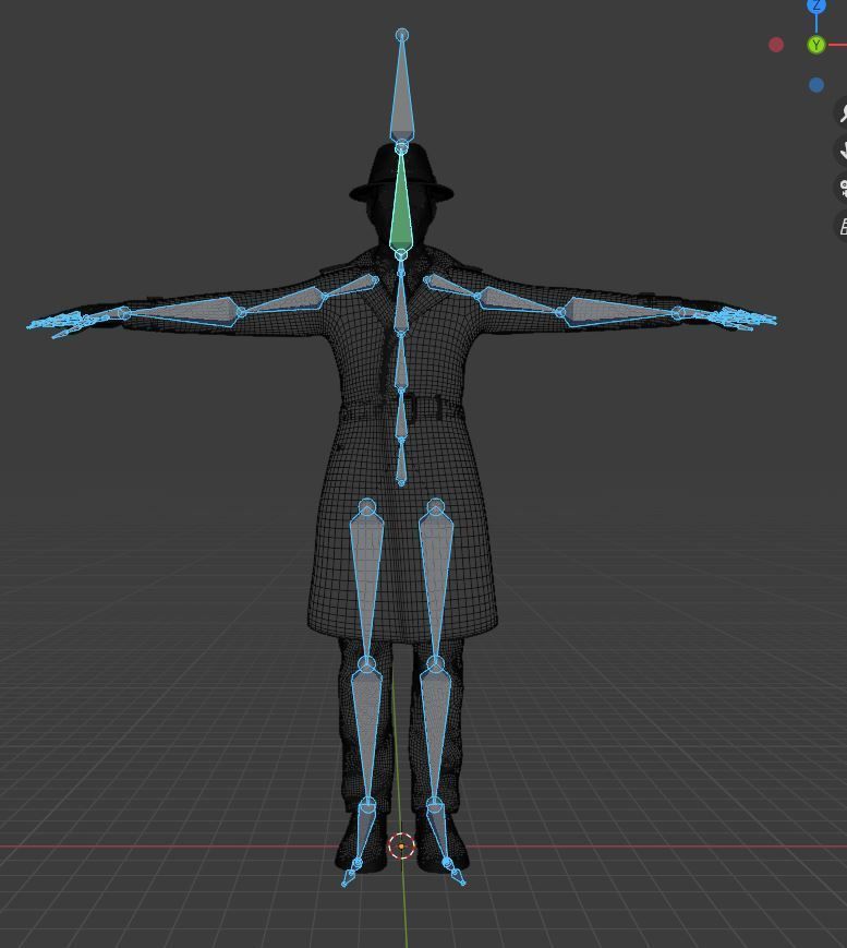 3D model Realistic Detective Officer character rigged 3d model LOW POLY ...