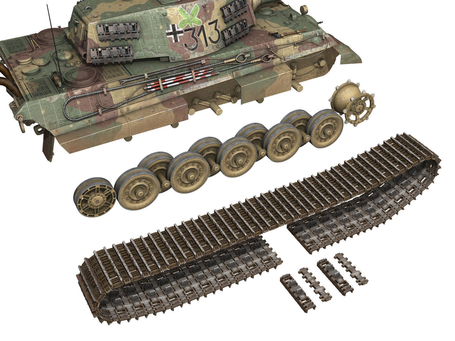 Panzerkampfwagen VI - Ausf B - Tiger II - 313 3D model | CGTrader