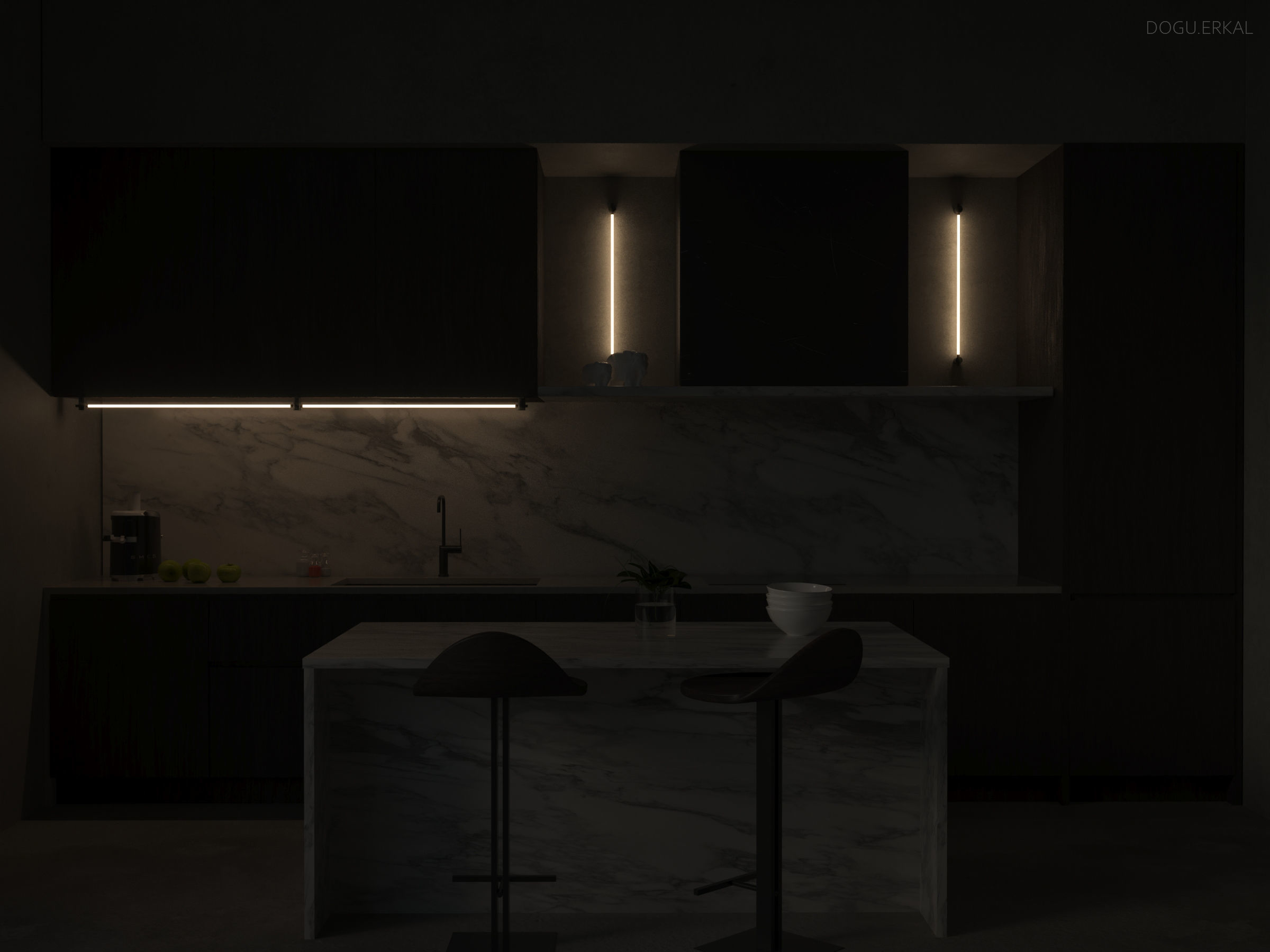 LIGHT KITCHEN DESIGN free 3D model | CGTrader