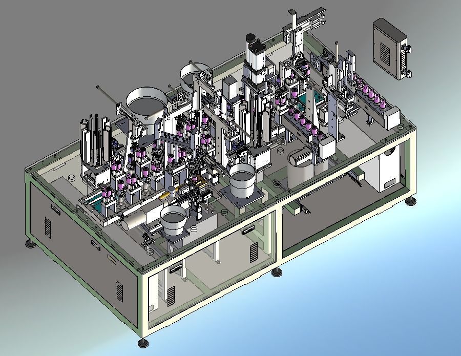 Automatic DC motor assembly production line 3D model | CGTrader