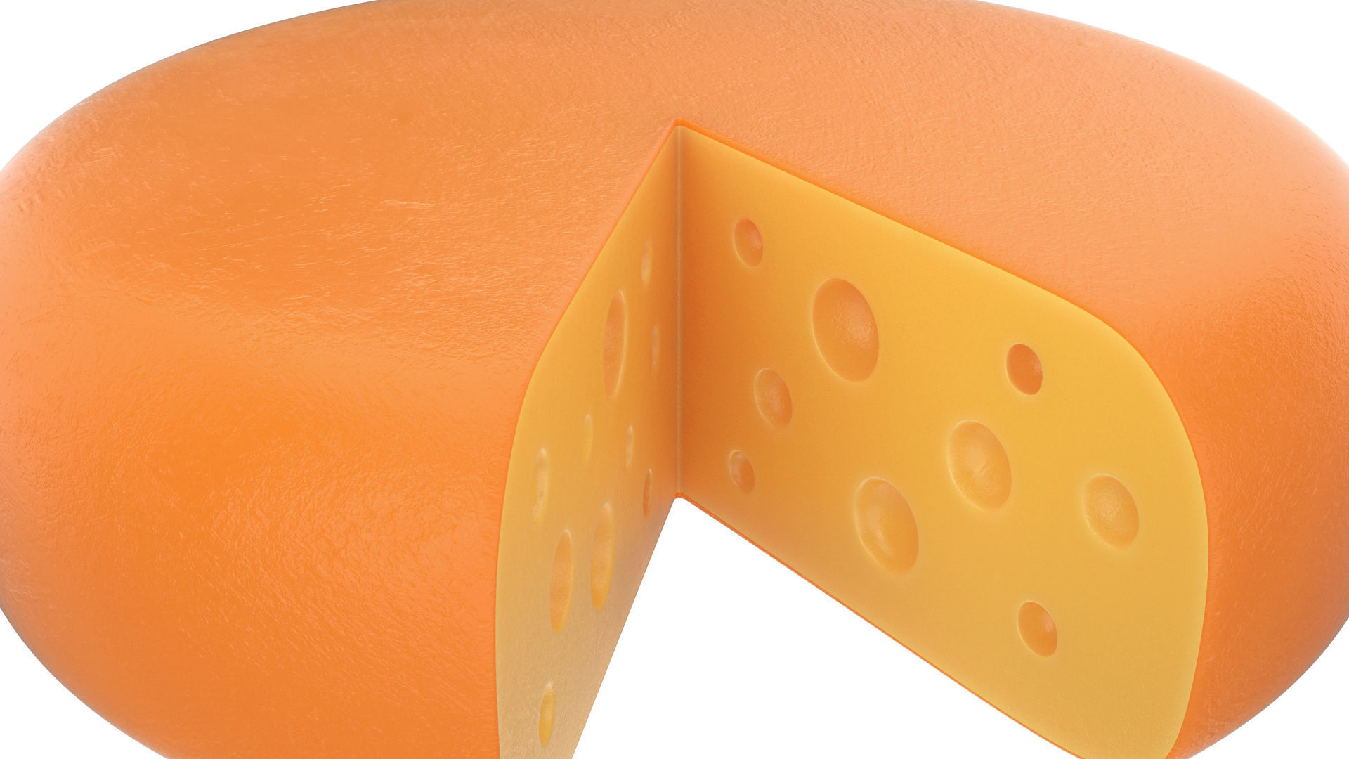 Cheese wheel sliced 3D model | CGTrader