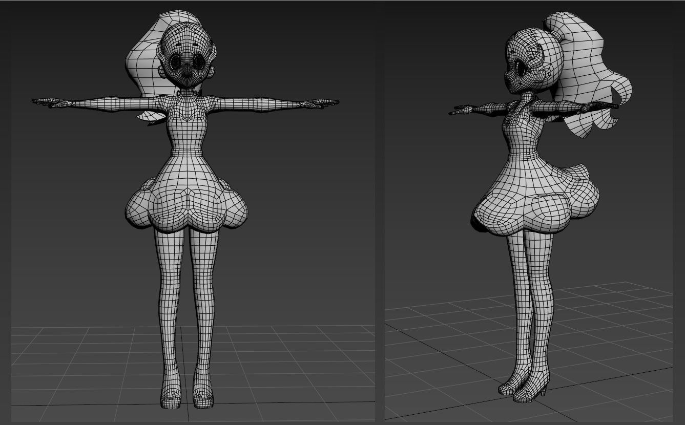 Nina Flip BNA Brand New Animal VRChat 3D model rigged | CGTrader