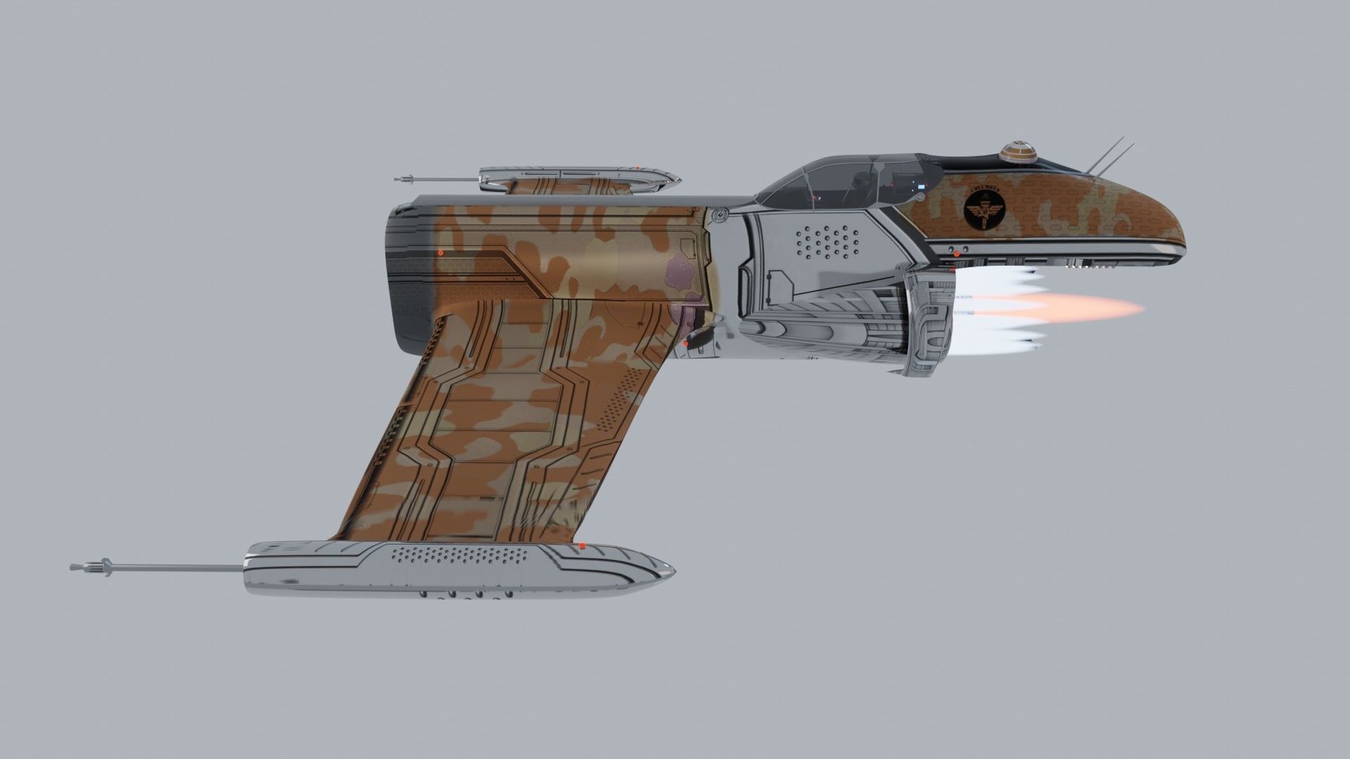 T-Wing interceptor 3D model | CGTrader
