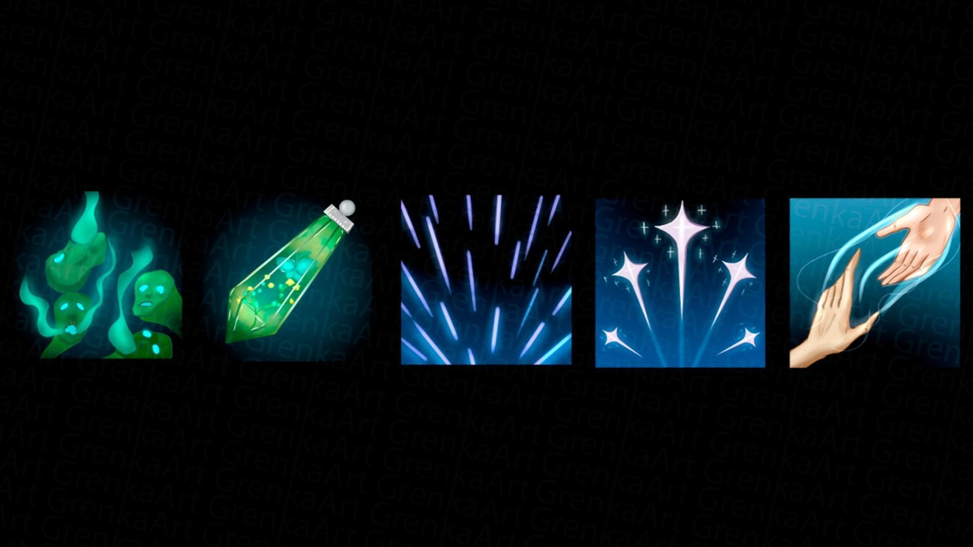 Set of magic spells Texture | CGTrader