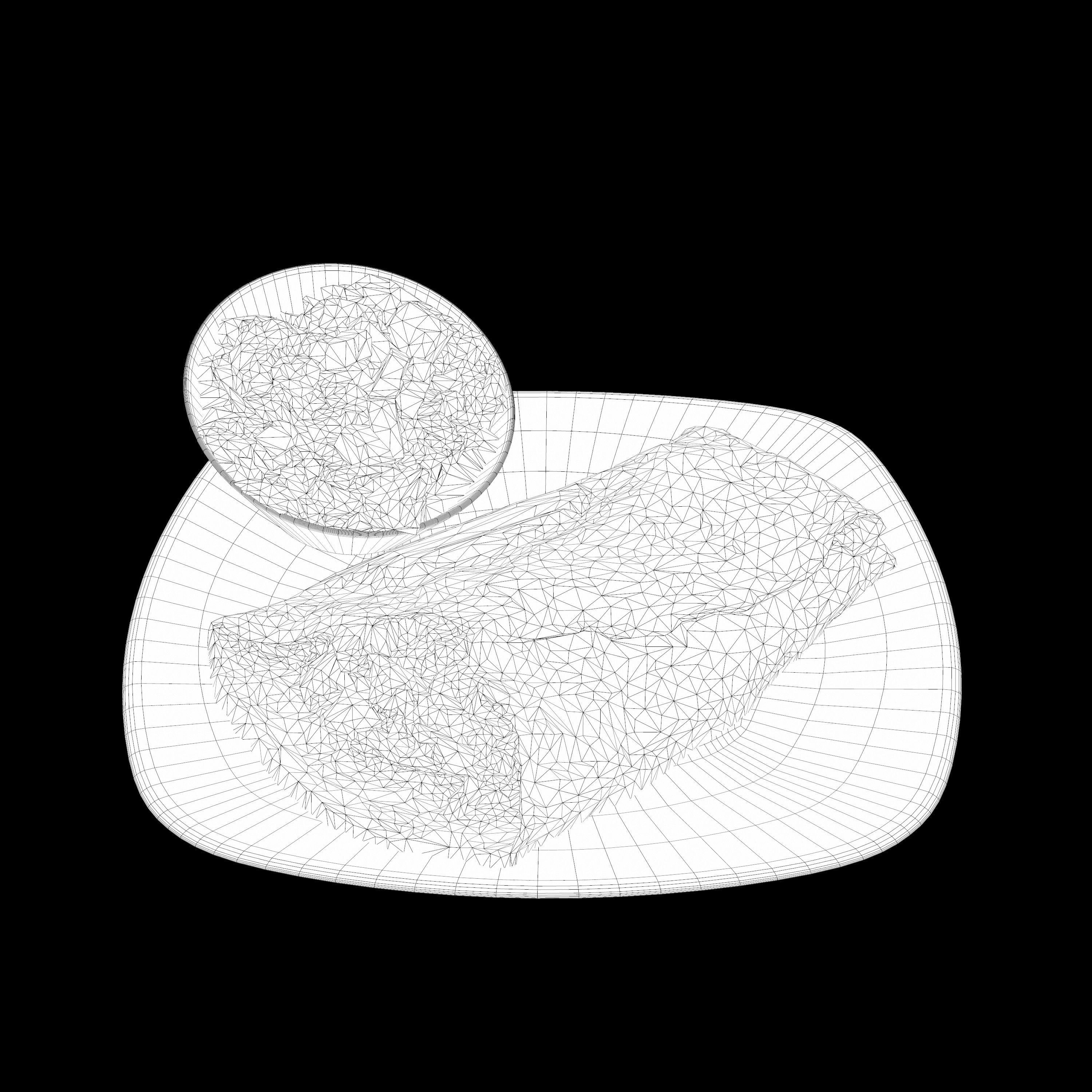 3D model Chipotle chicken crepe VR / AR / low-poly | CGTrader