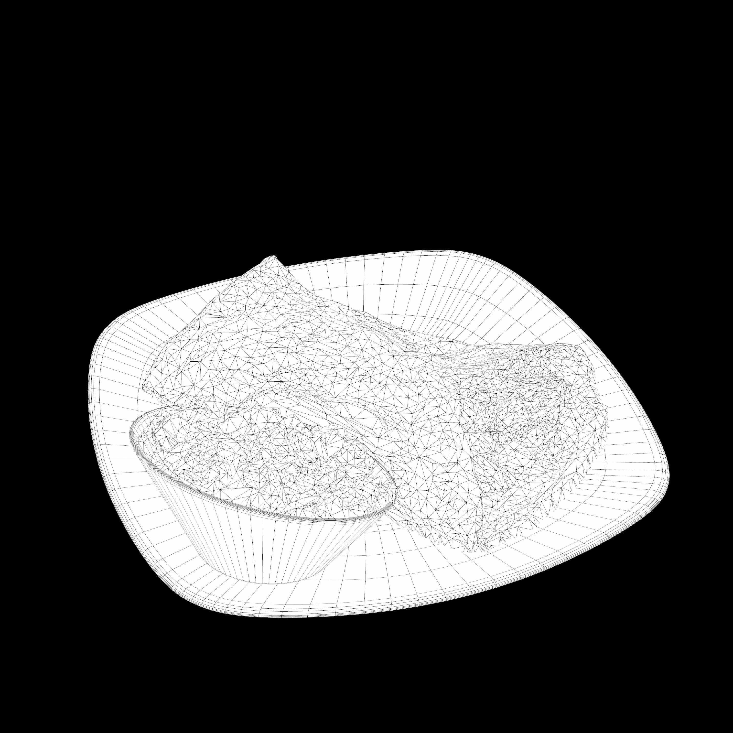 3D model Chipotle chicken crepe VR / AR / low-poly | CGTrader