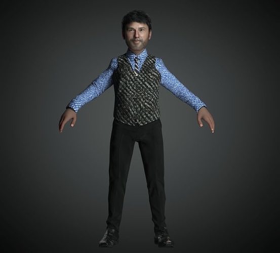Realistic 3d Man Character 3D model rigged | CGTrader
