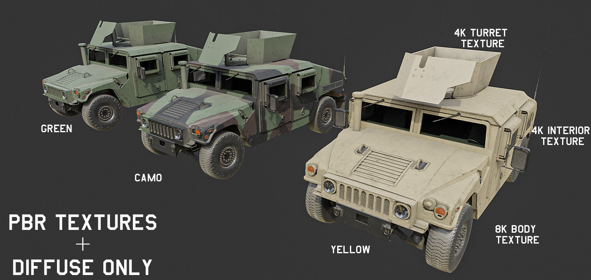 3D model Humvee M1151A1 VR / AR / low-poly | CGTrader