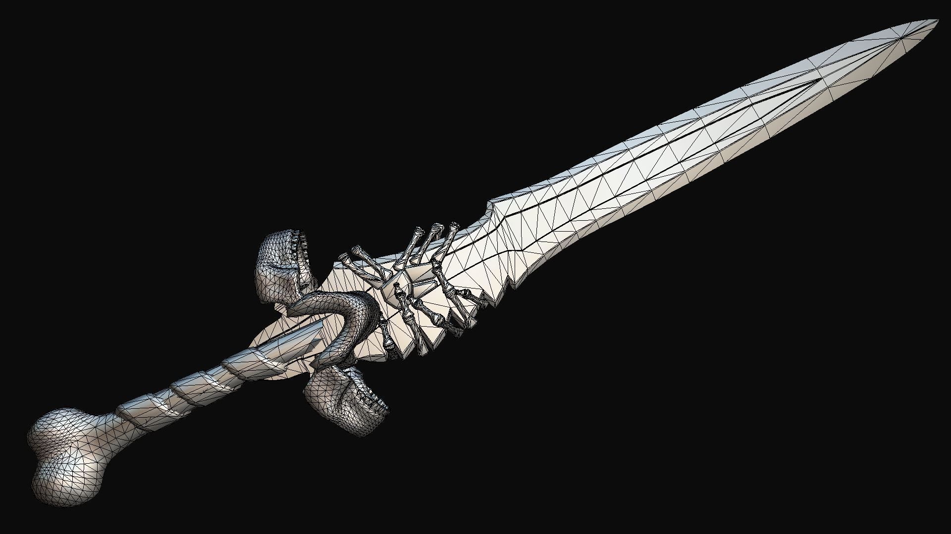 3D model Skeleton Longsword VR / AR / low-poly | CGTrader