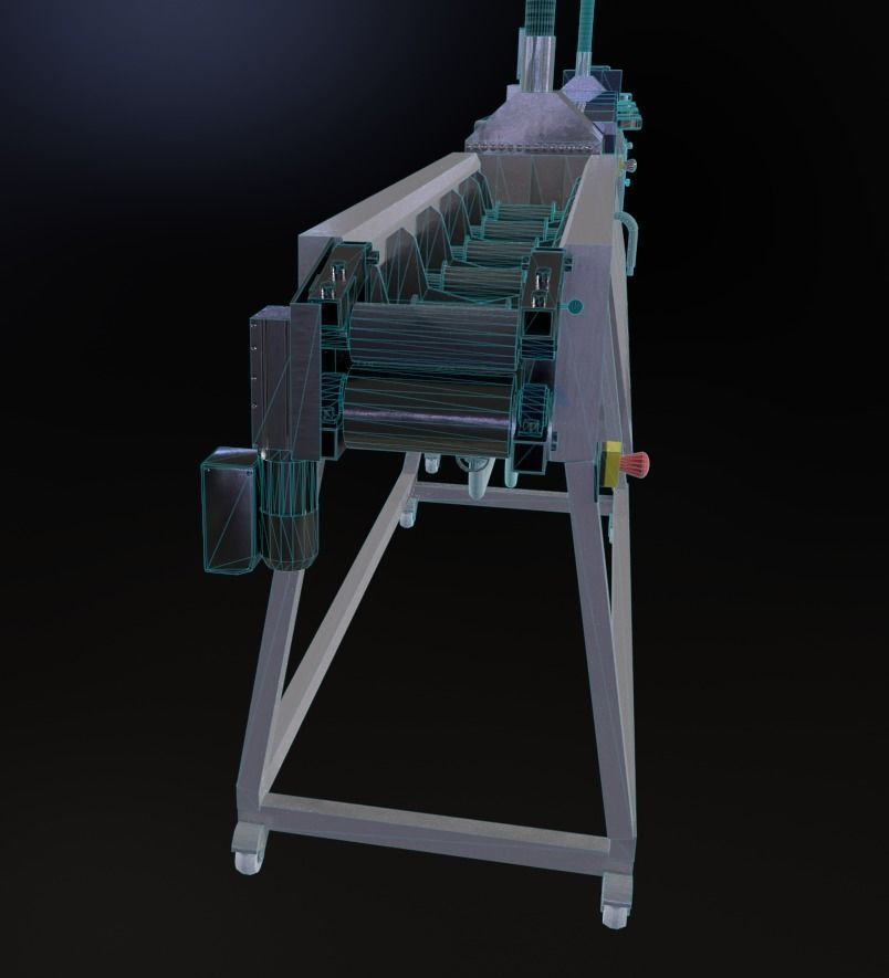3D model KraussMaffei Berstorff extruder machine VR / AR / low-poly ...