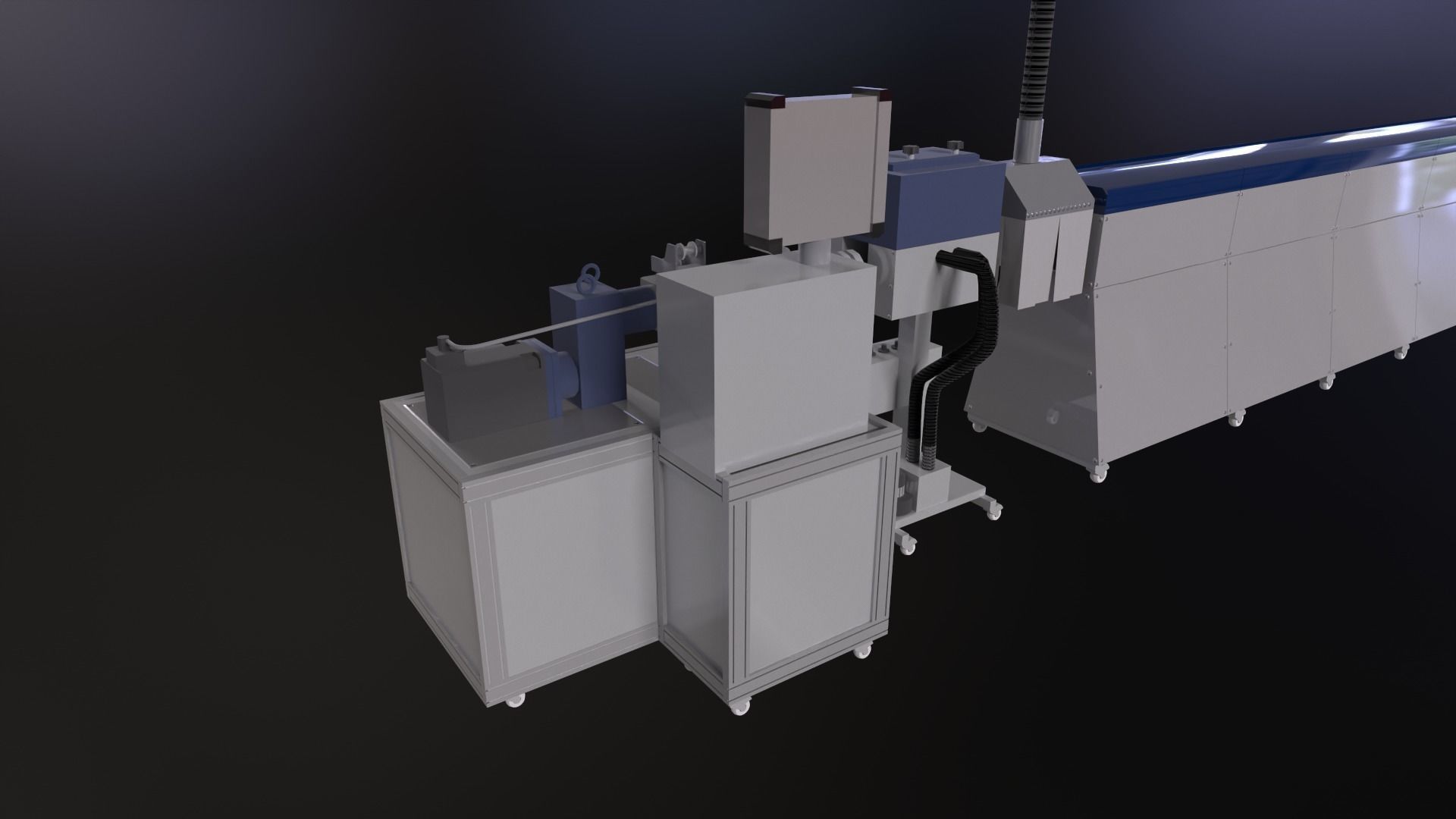 3D model KraussMaffei Berstorff extruder machine VR / AR / low-poly ...