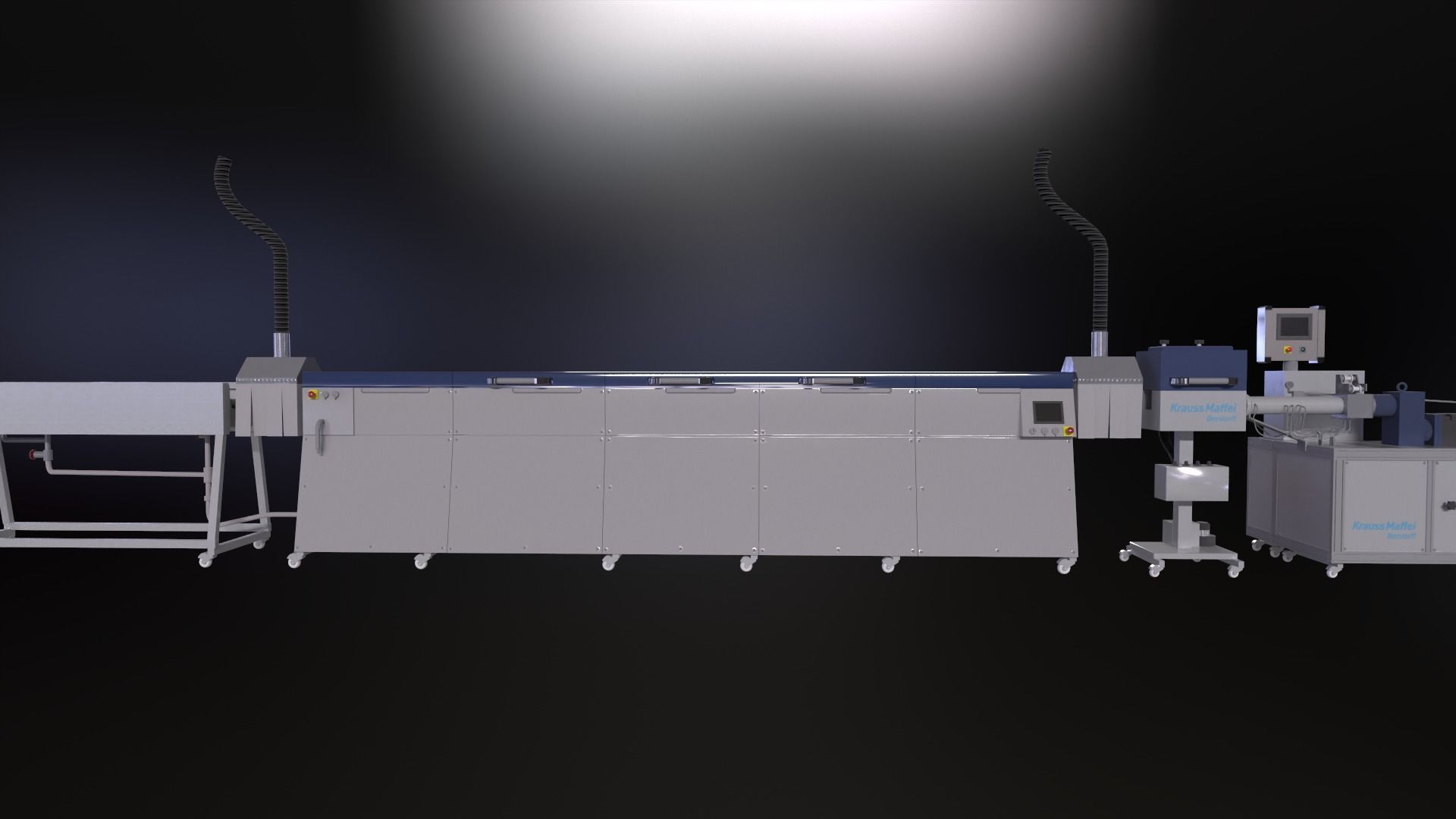 3D model KraussMaffei Berstorff extruder machine VR / AR / low-poly ...