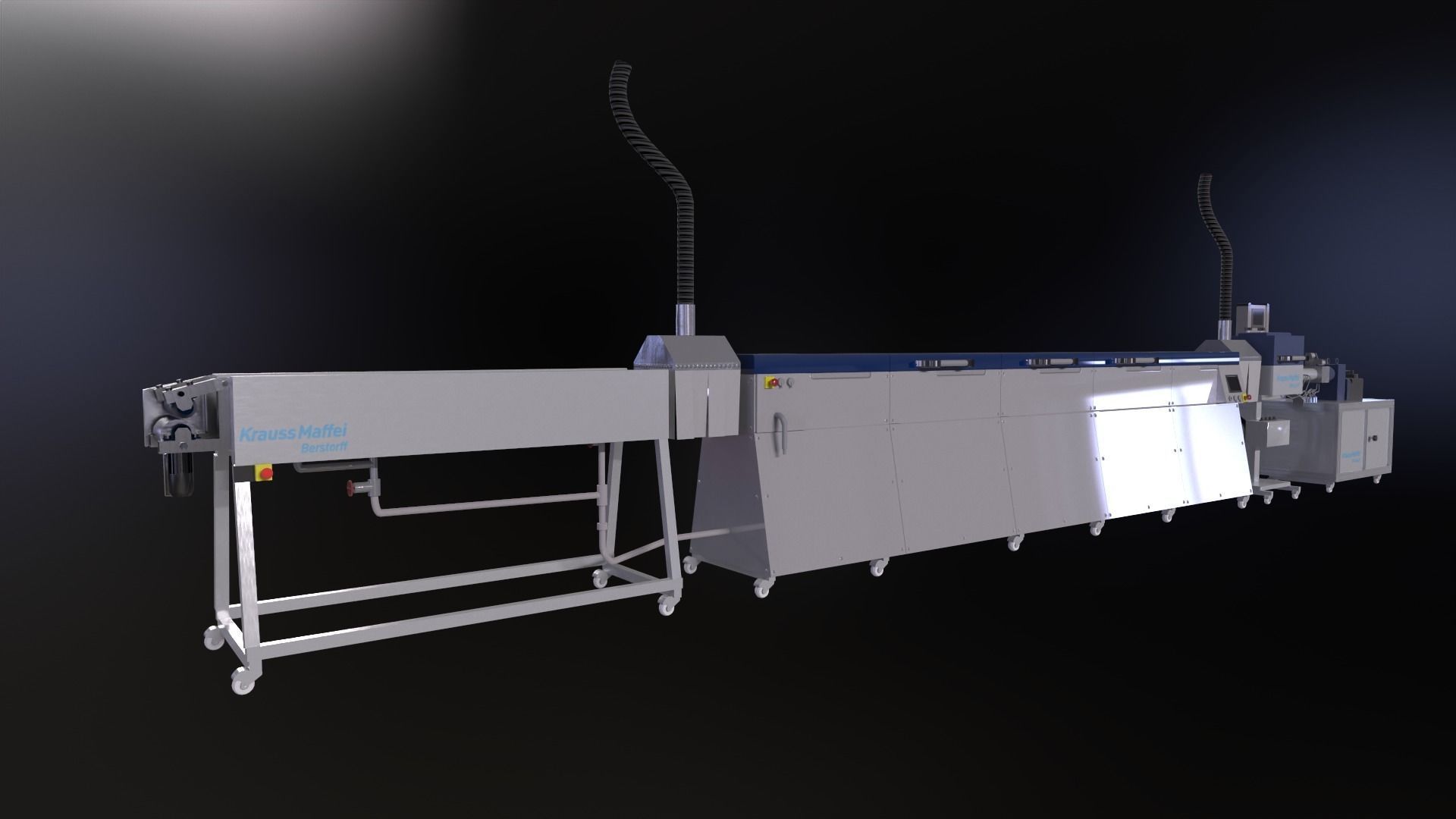 3D model KraussMaffei Berstorff extruder machine VR / AR / low-poly ...