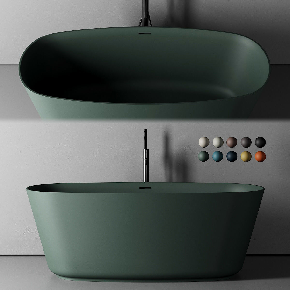 Inbani Vesta Bathtub 3D model | CGTrader
