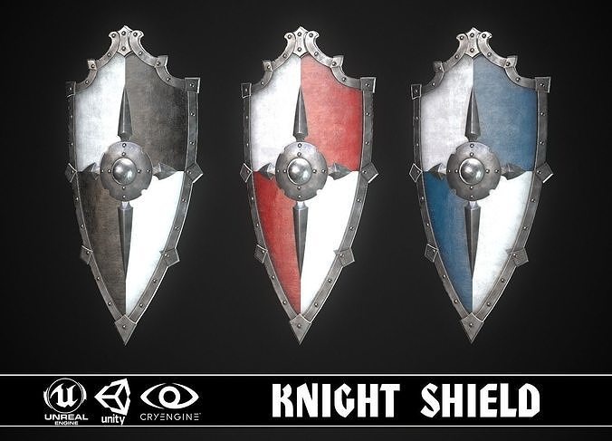 3D model Knight Shield 08 VR / AR / low-poly | CGTrader