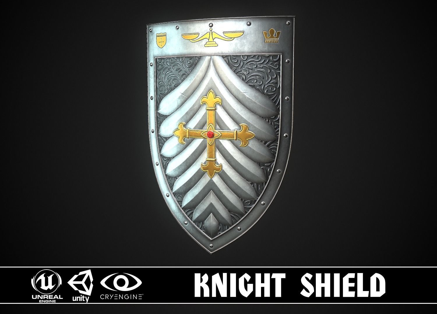 Knight Shield 09 3D asset | CGTrader
