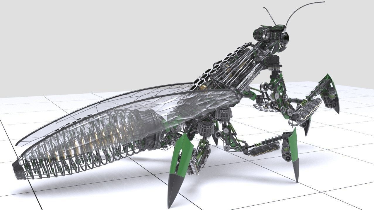 Mechanical mantis 3D model | CGTrader