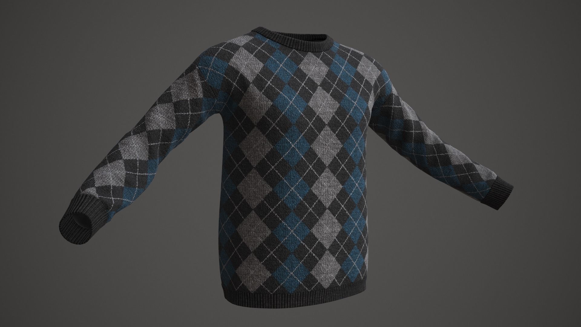 3D model Sweater argyle VR / AR / low-poly | CGTrader