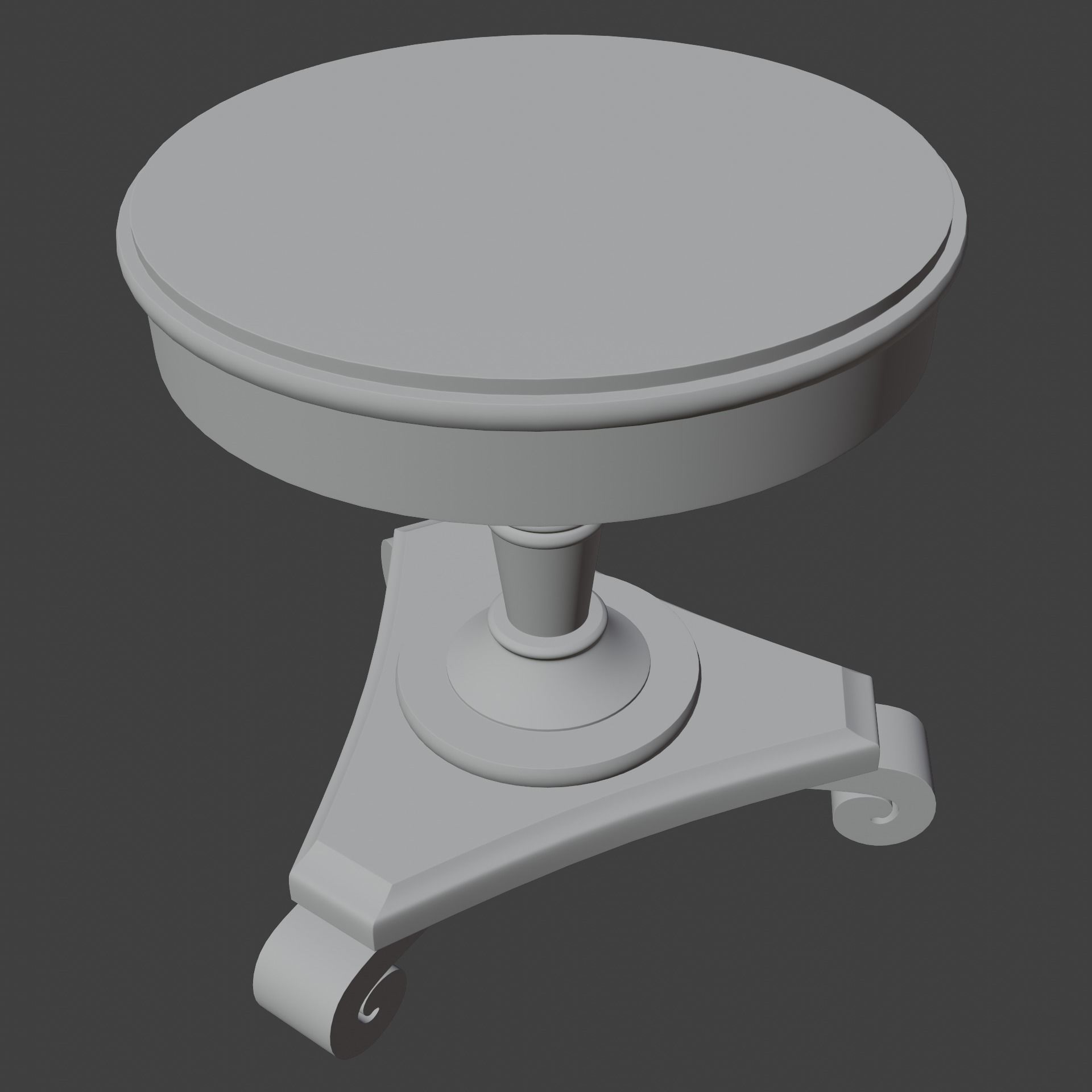 Old Rustic Round Table free 3D model | CGTrader