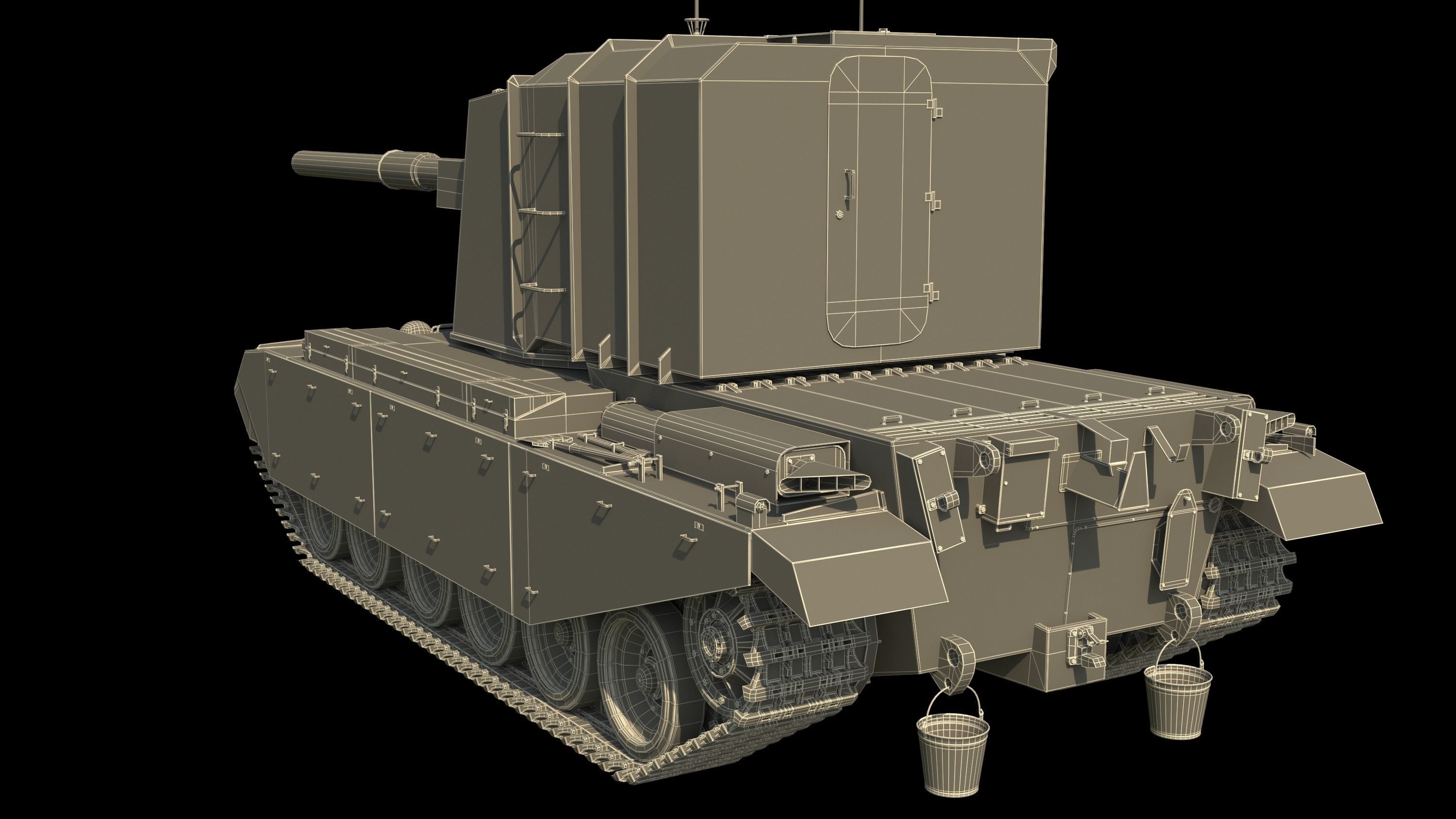 Fv4005 Stage 2 183mm 3D model | CGTrader