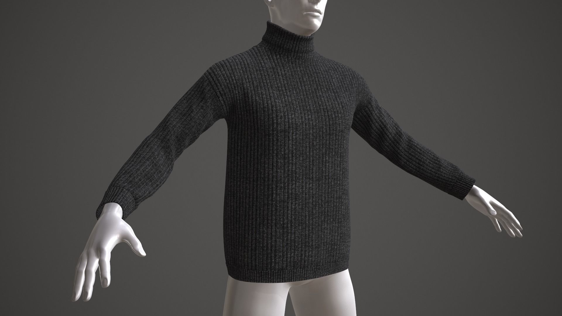 3D model Black sweater VR / AR / low-poly | CGTrader
