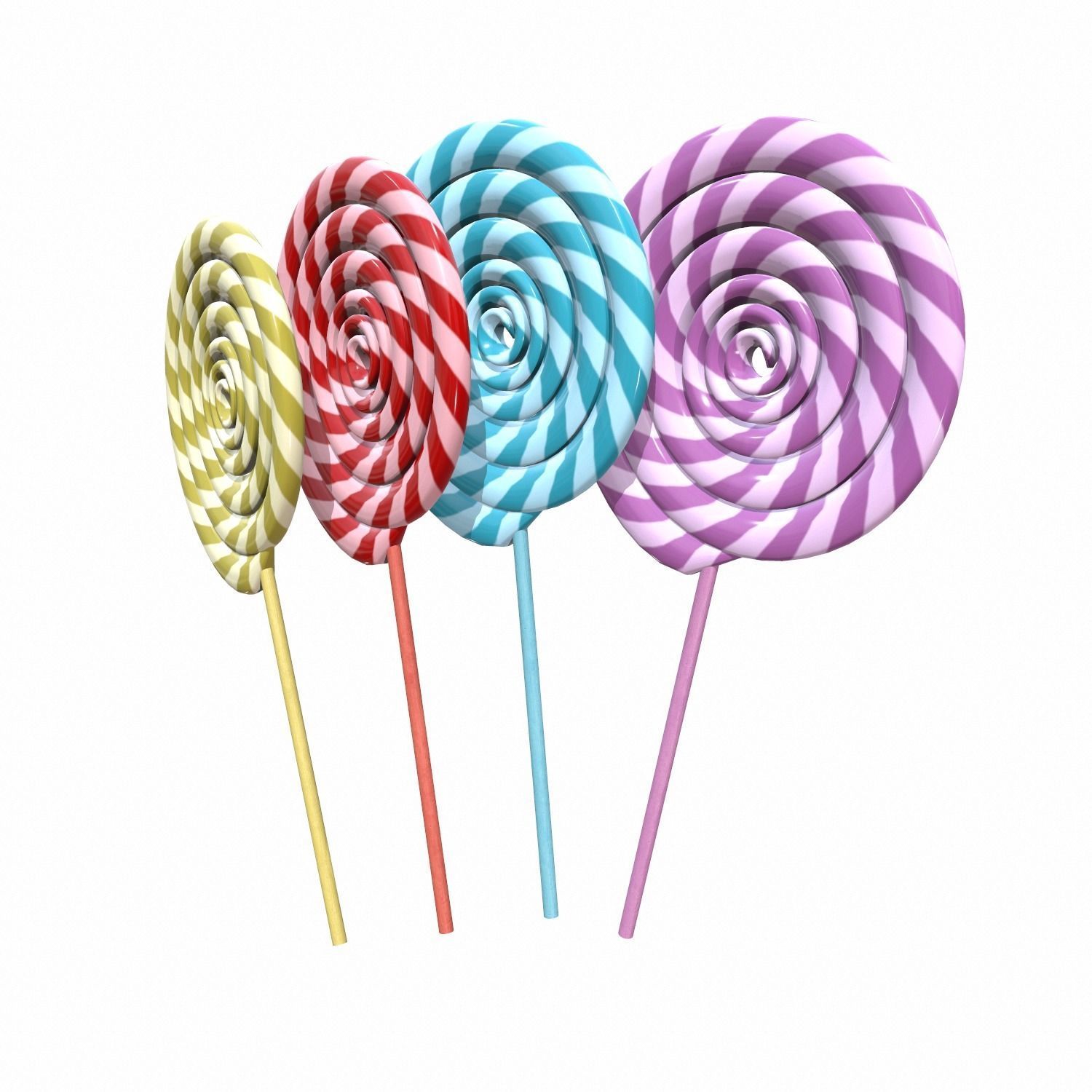 3D model Christmas swirl lollipop VR / AR / low-poly | CGTrader