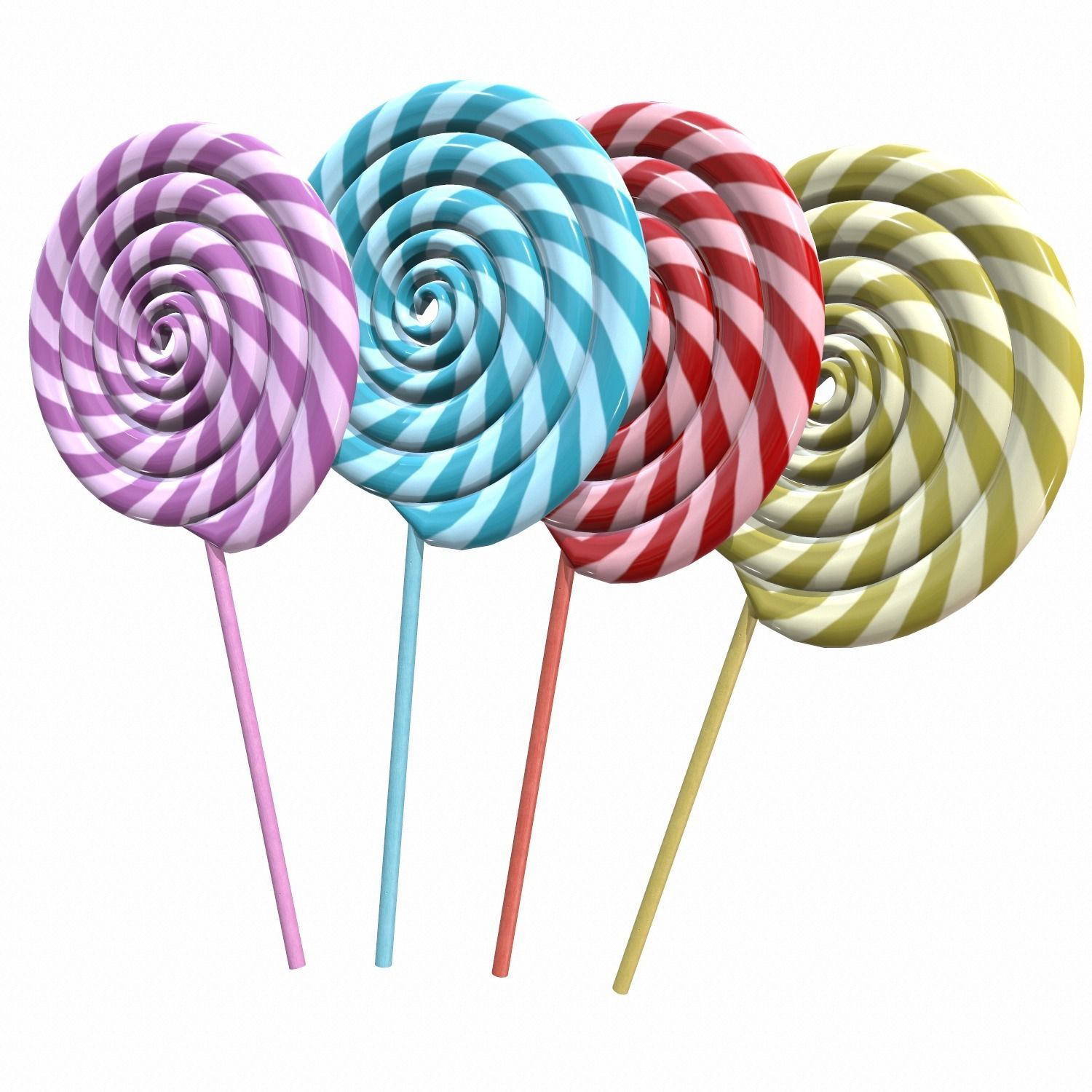 3D model Christmas swirl lollipop VR / AR / low-poly | CGTrader