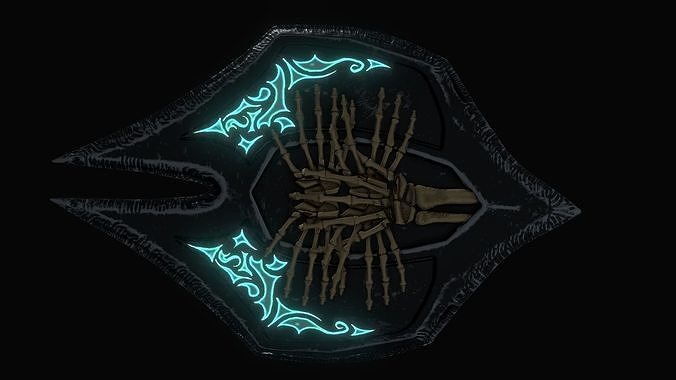3D model Skeleton Shield VR / AR / low-poly | CGTrader