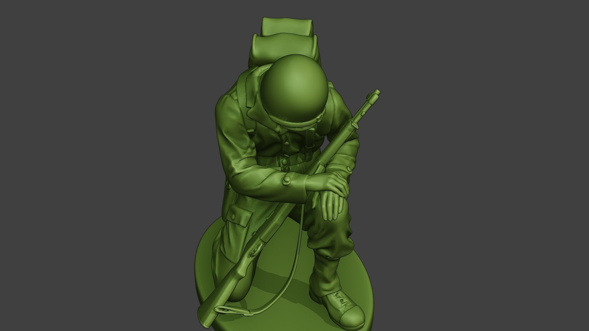 American soldier ww2 Praying crouched A11 3D model 3D printable | CGTrader