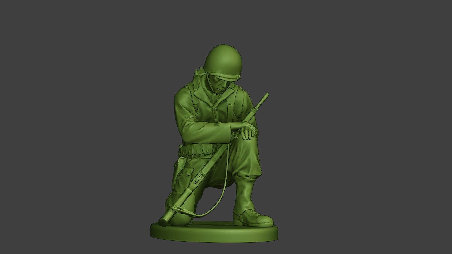 American soldier ww2 Praying crouched A11 3D model 3D printable | CGTrader
