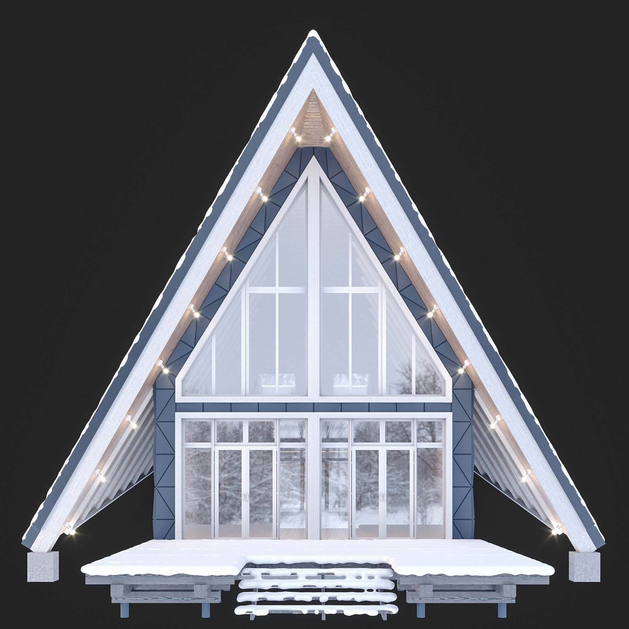 Winter house in the forest 3D model | CGTrader