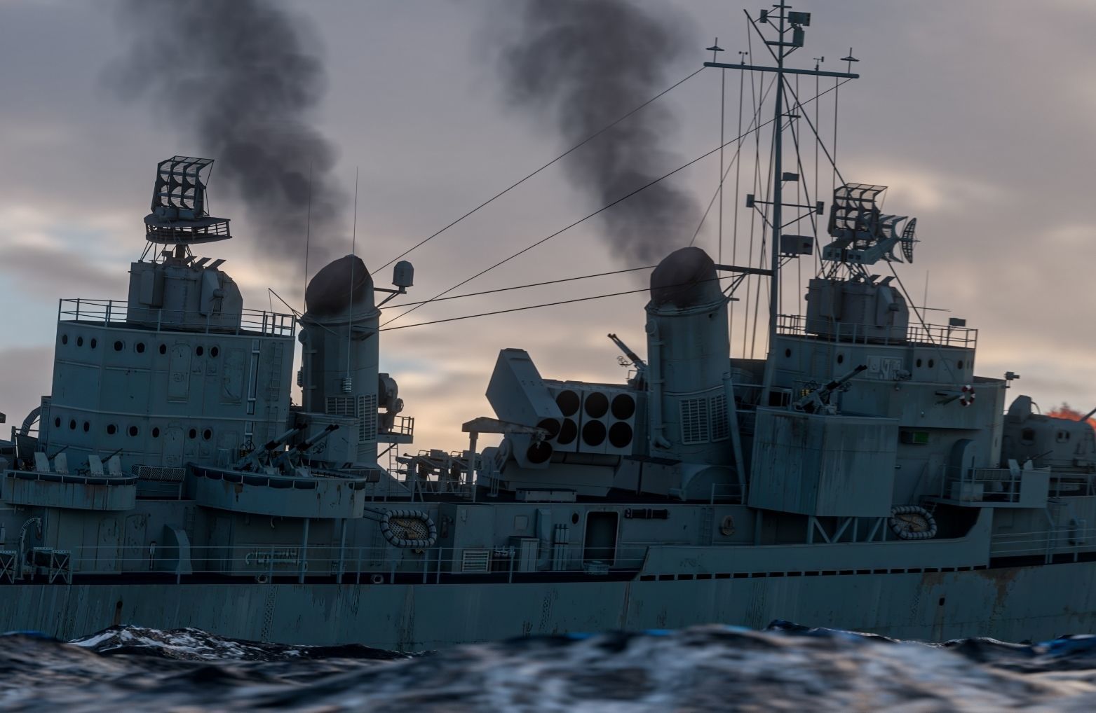 ASROC Anti Submarine Rocket Launcher RUR-5 3D model rigged | CGTrader