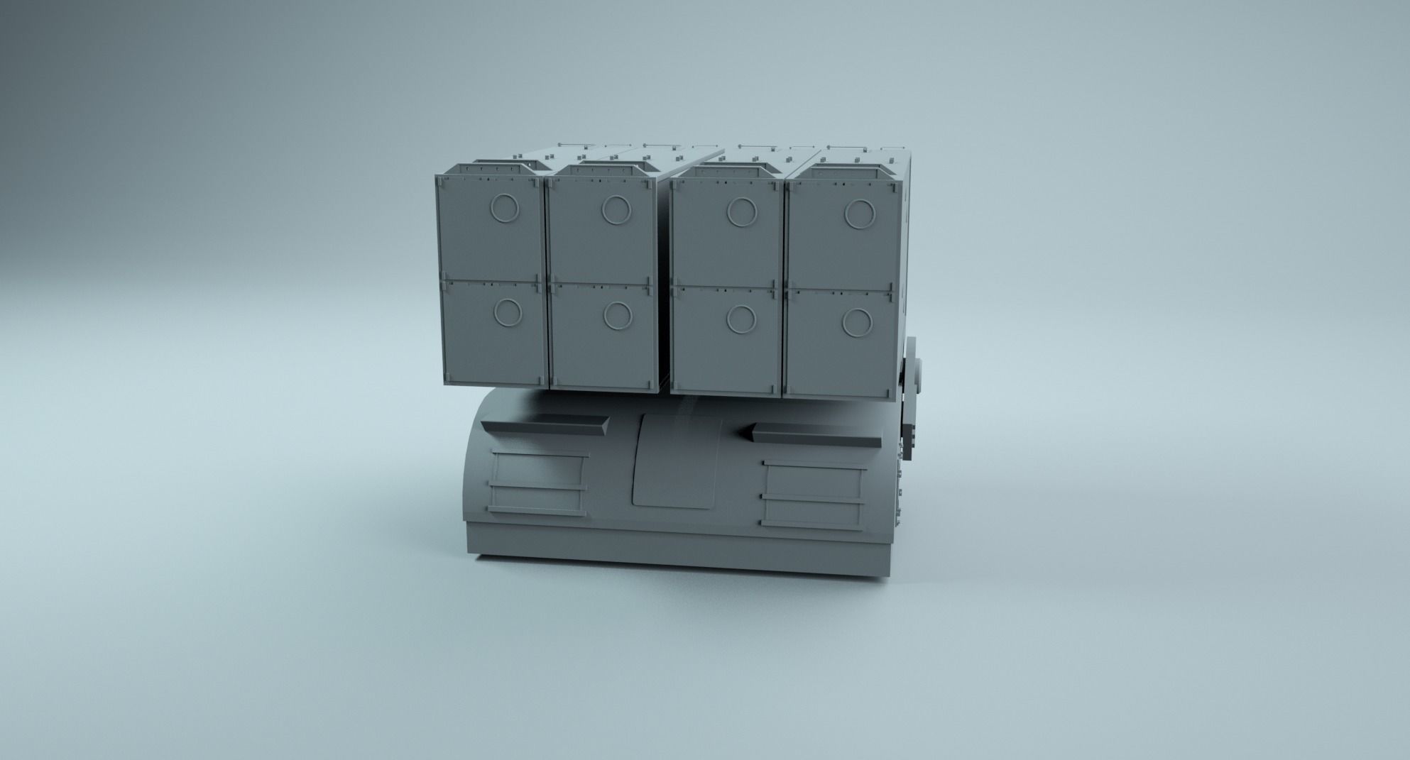 ASROC Anti Submarine Rocket Launcher RUR-5 3D model rigged | CGTrader