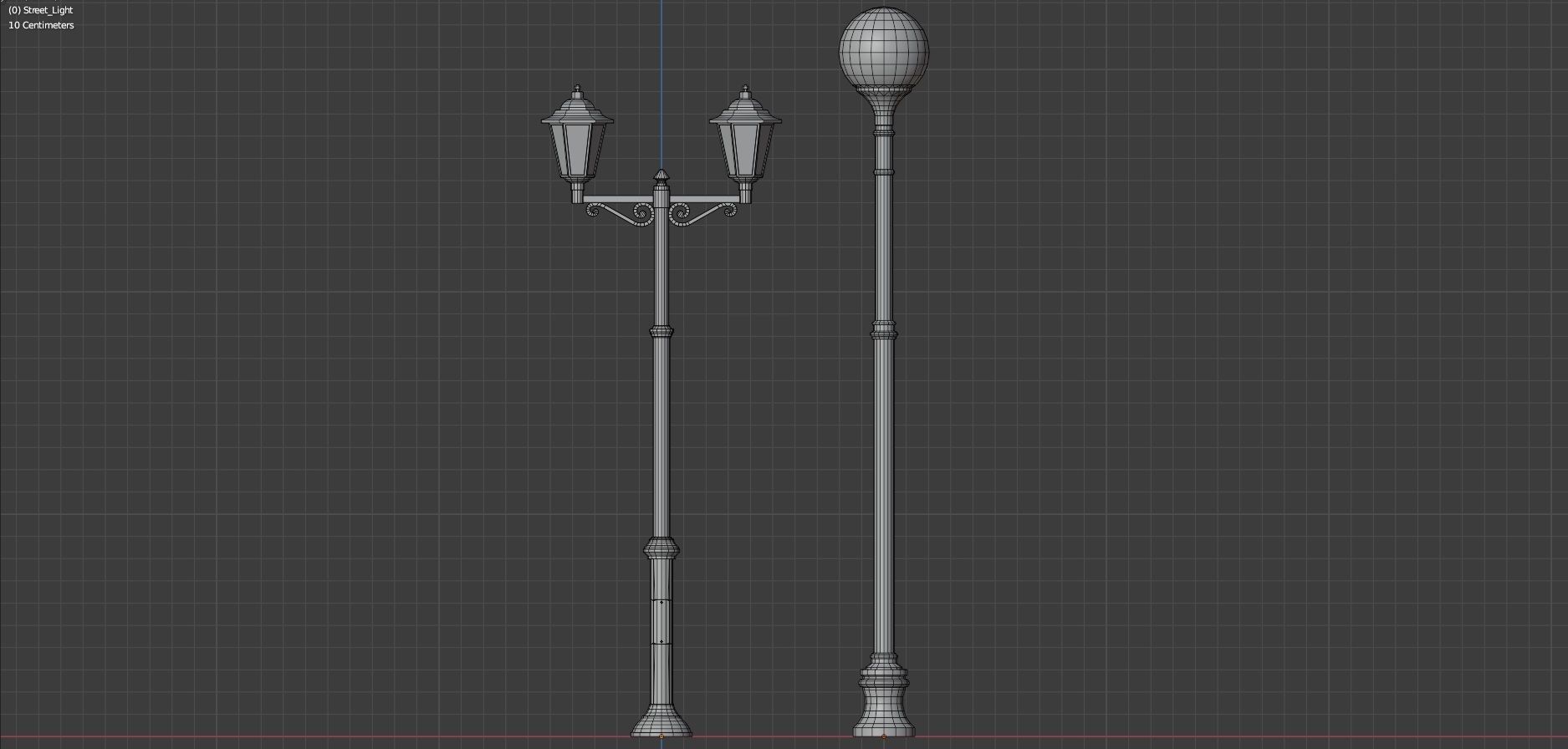 3D model Street Lights - low poly VR / AR / low-poly | CGTrader