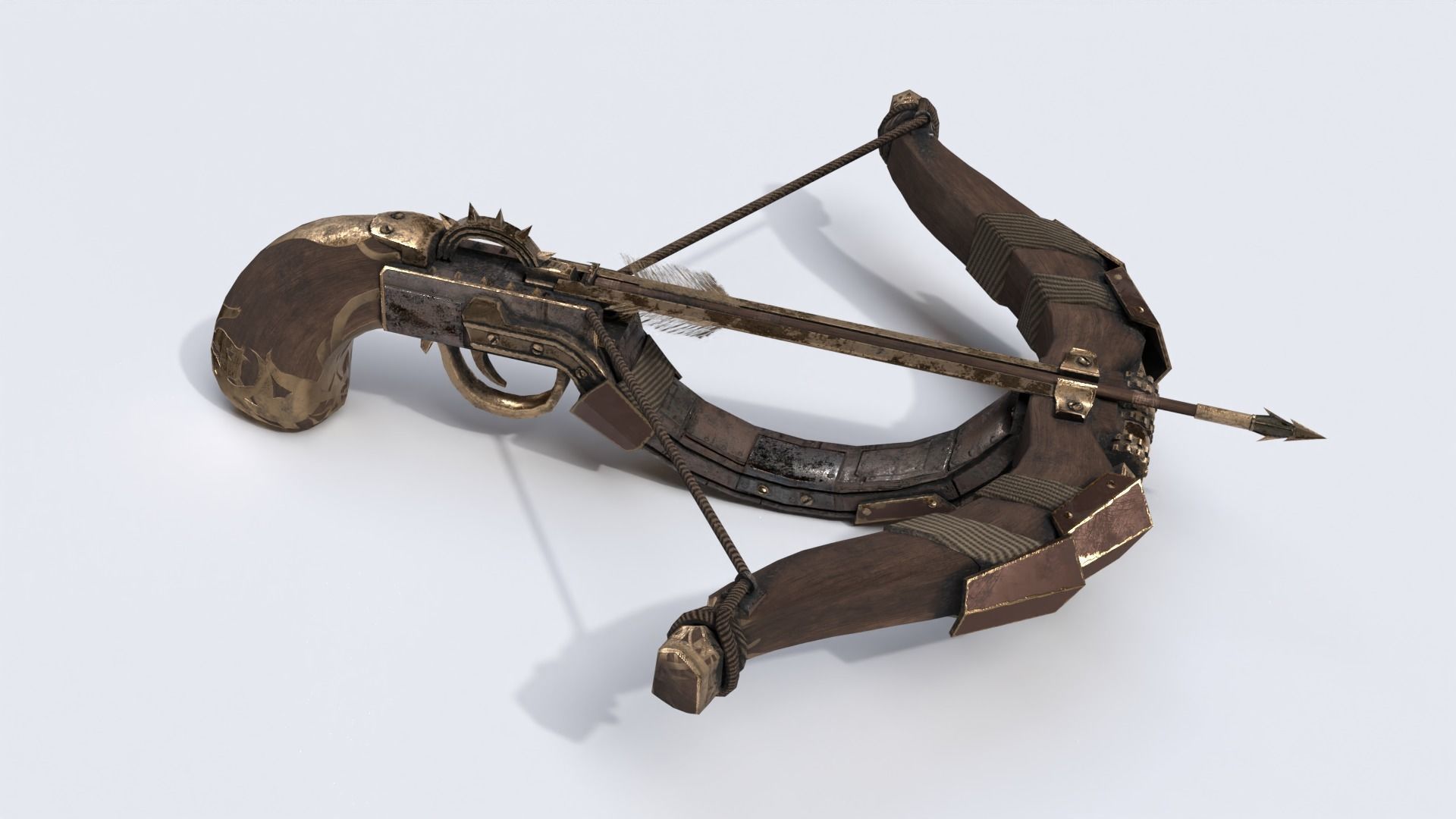 3D model One handed crossbow VR / AR / low-poly rigged animated | CGTrader