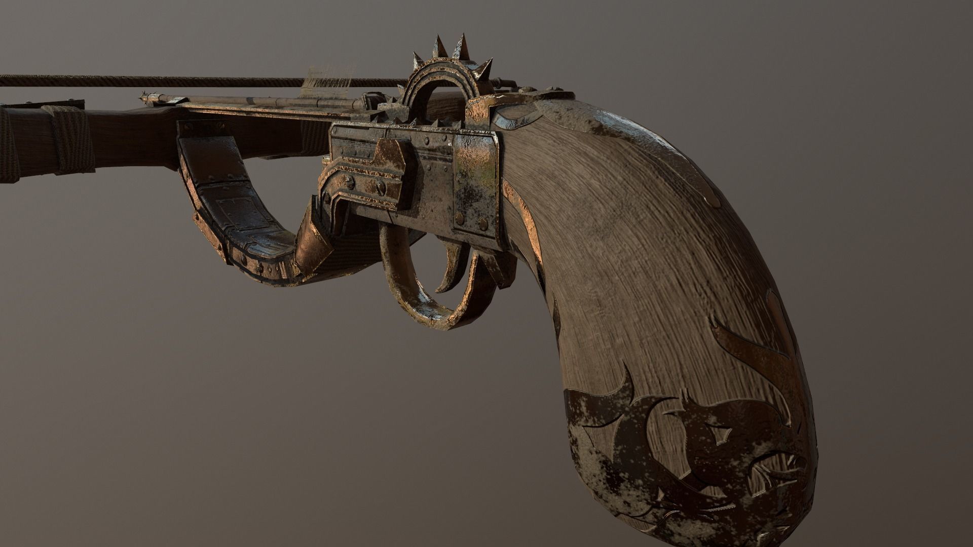 3D model One handed crossbow VR / AR / low-poly rigged animated | CGTrader
