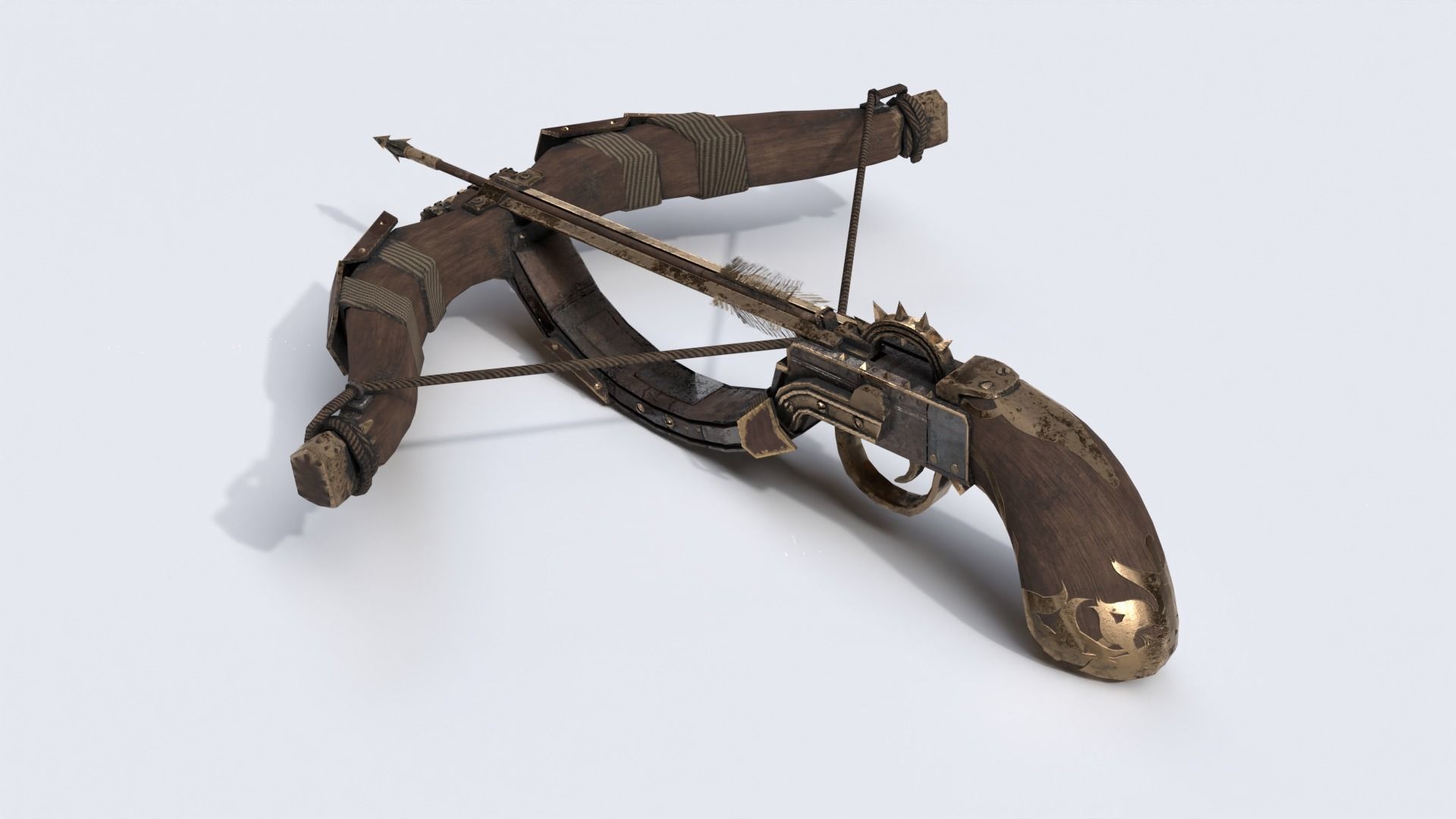 3D model One handed crossbow VR / AR / low-poly rigged animated | CGTrader